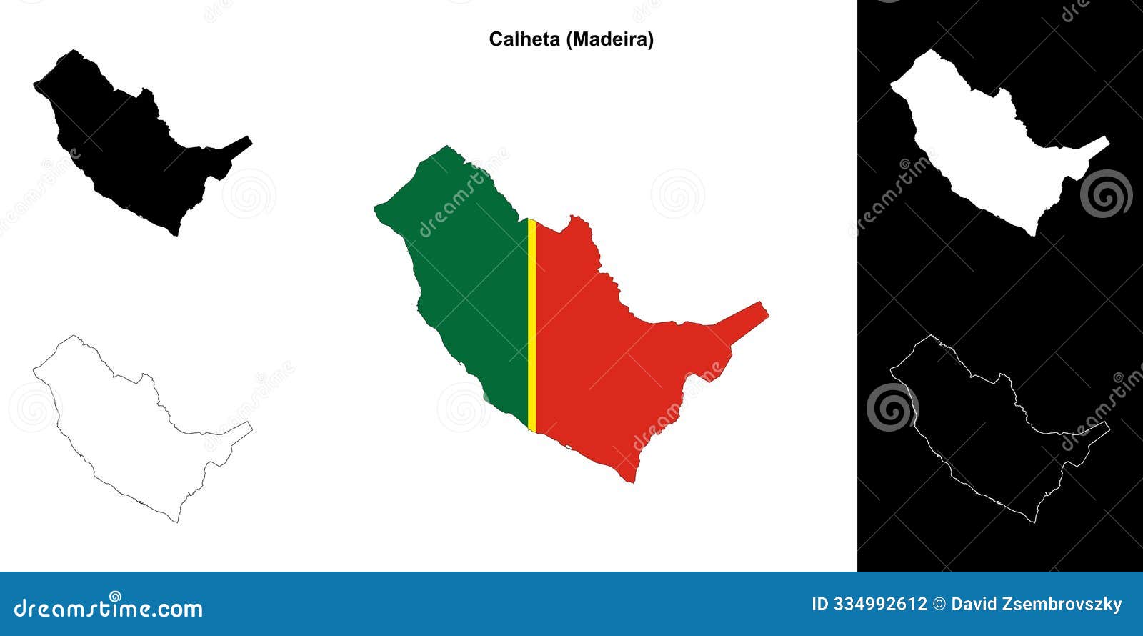 Calheta outline map stock illustration. Illustration of municipality ...