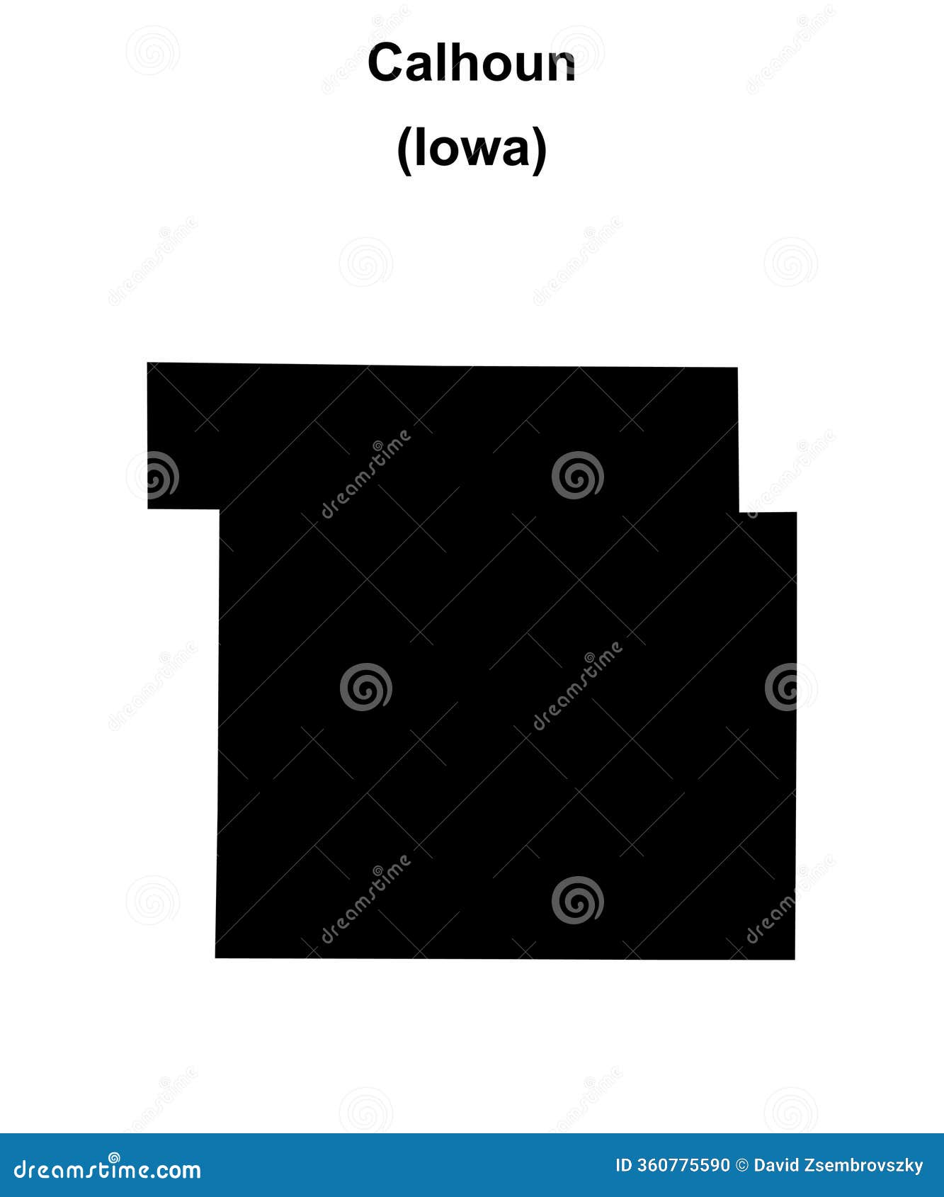 Calhoun outline map stock illustration. Illustration of outline - 360775590