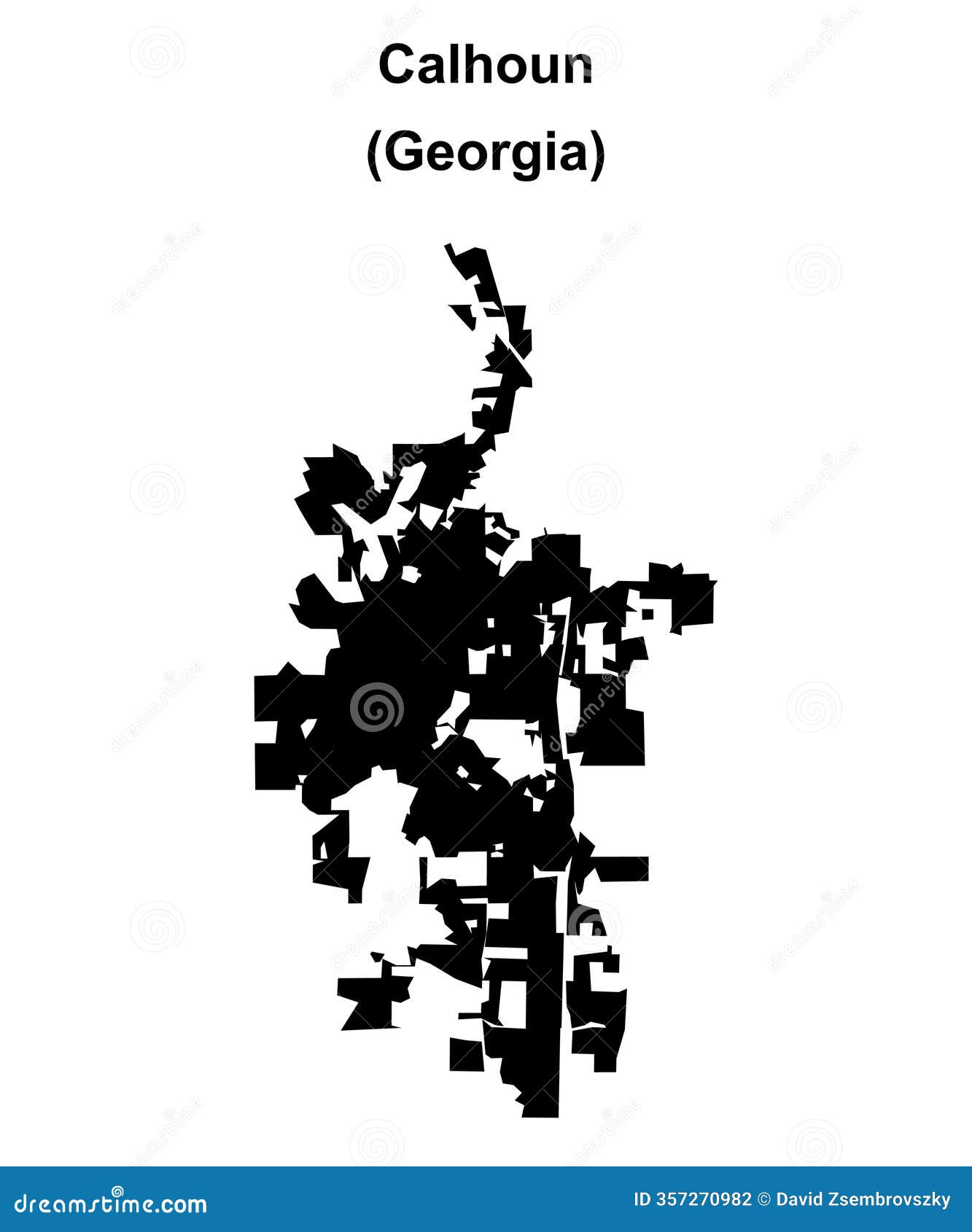 Calhoun Outline Map Vector Illustration | CartoonDealer.com #323895858