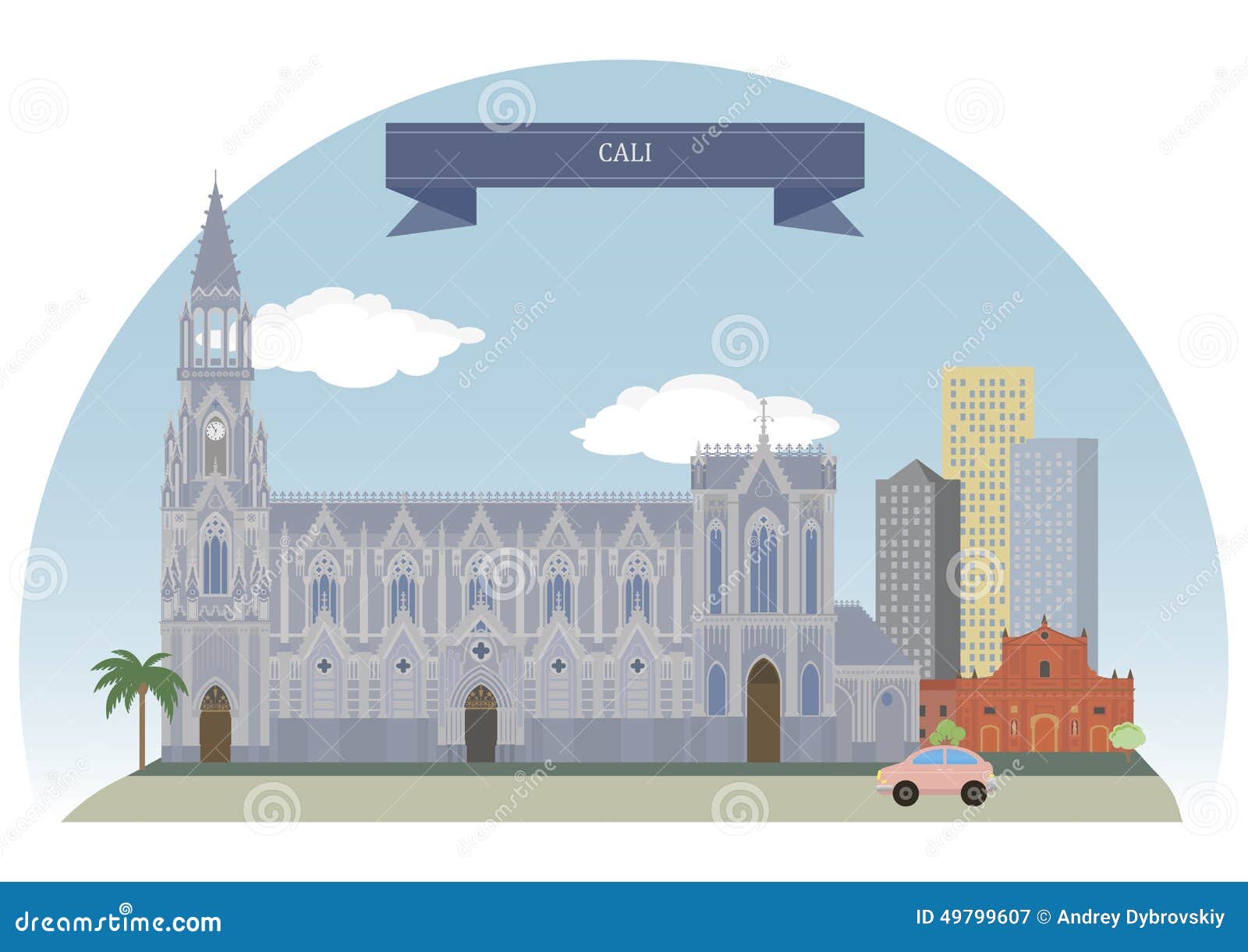 Cali, Colombia Ilustración del Vector - Imagen: 49799607 Cali, Colombia Ilustración del Vector - Imagen: 49799607