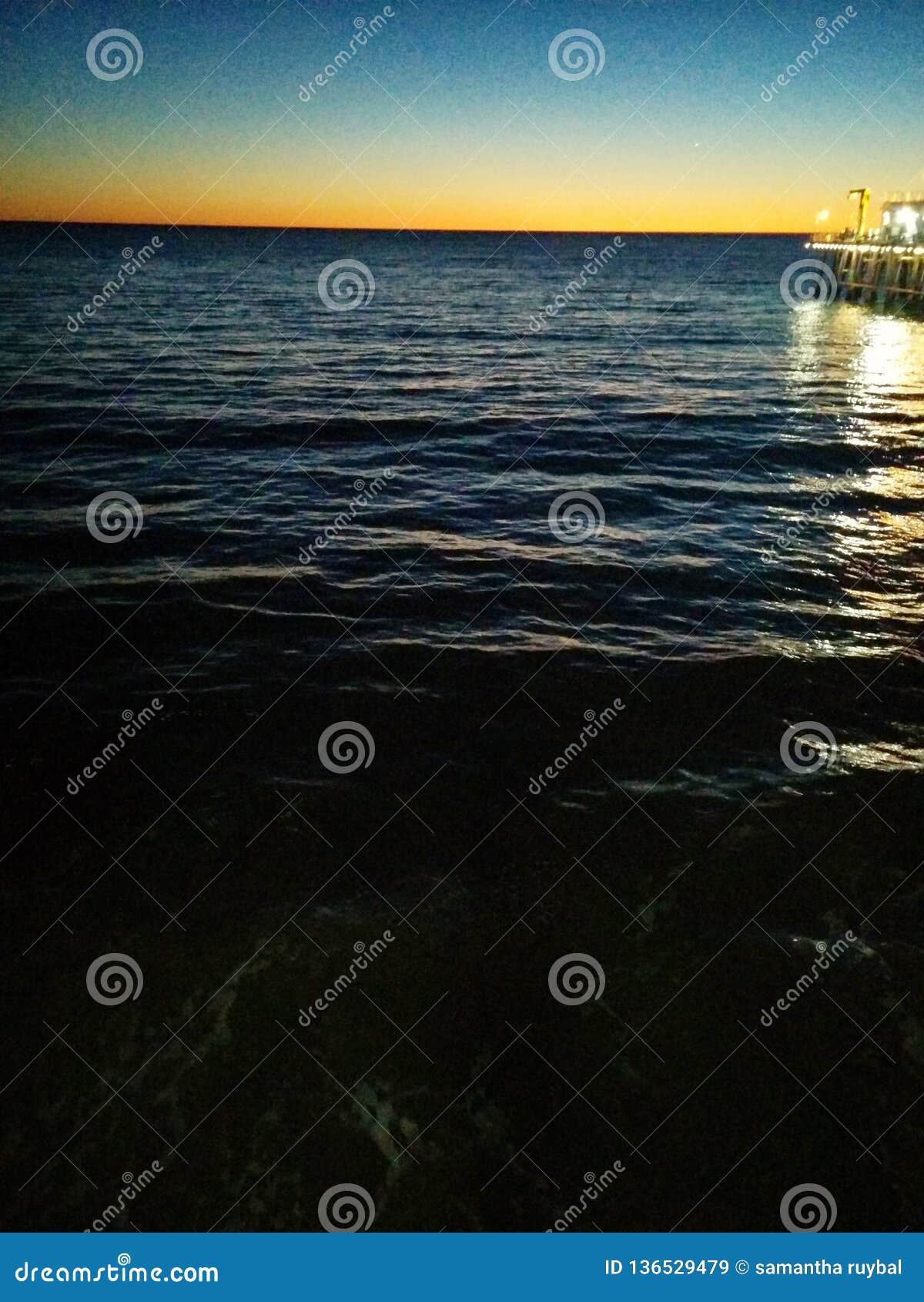 Cali ocean stock image. Image of ocean, peer, water - 136529479