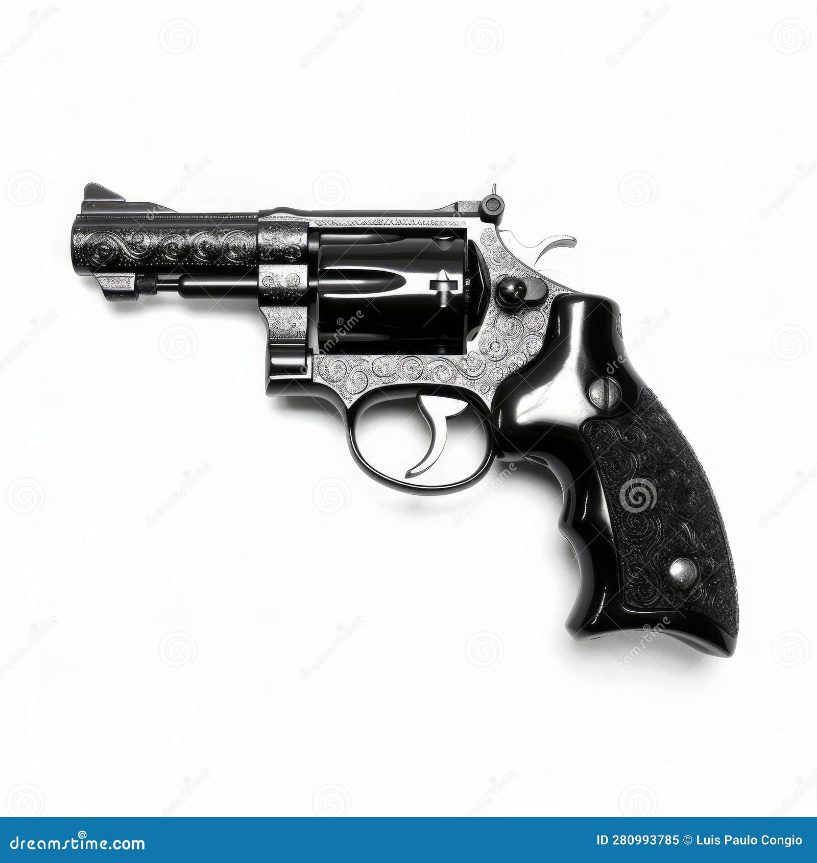A .38 caliber revolver stock image. Illustration of caliber - 280993785