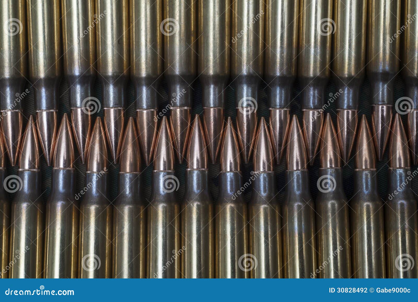308. Caliber Rifle Ammunition Stock Photo - Image of bullets, weapons ...