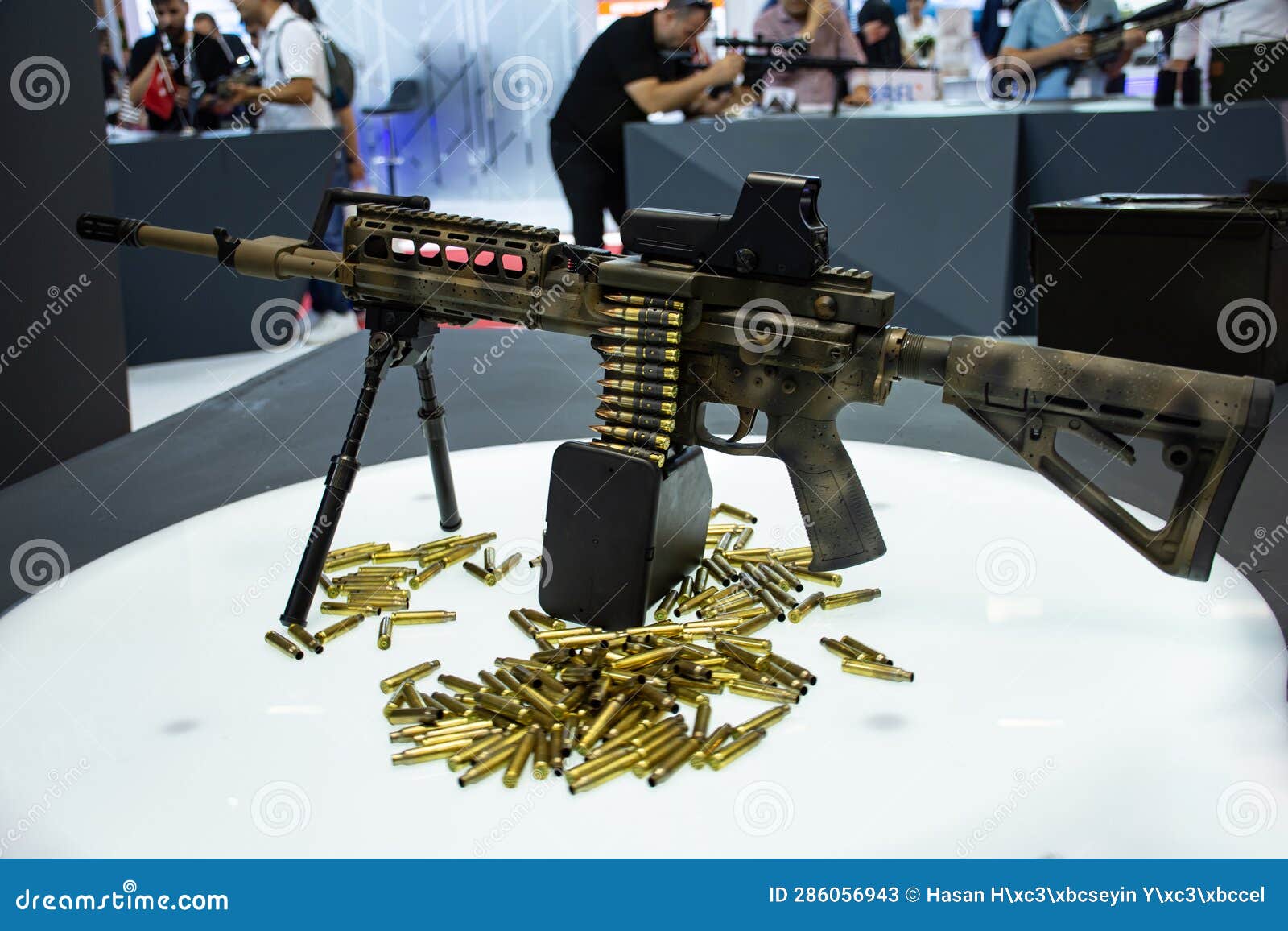5.56 Caliber Submachine Gun for Infantry at Expo Editorial Stock Photo ...