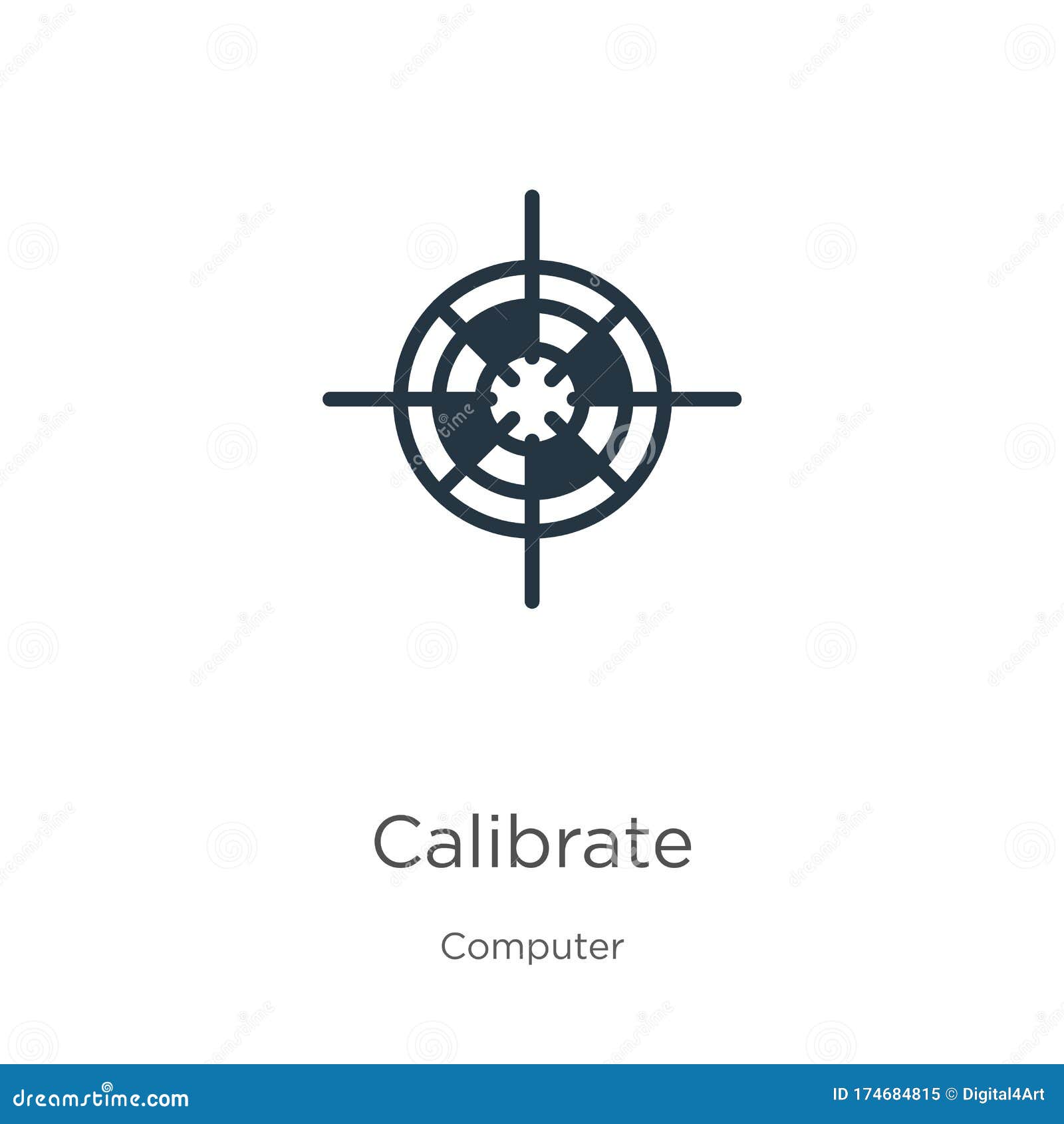 Calibrate Vector Icon On White Background. Flat Vector Calibrate Icon ...