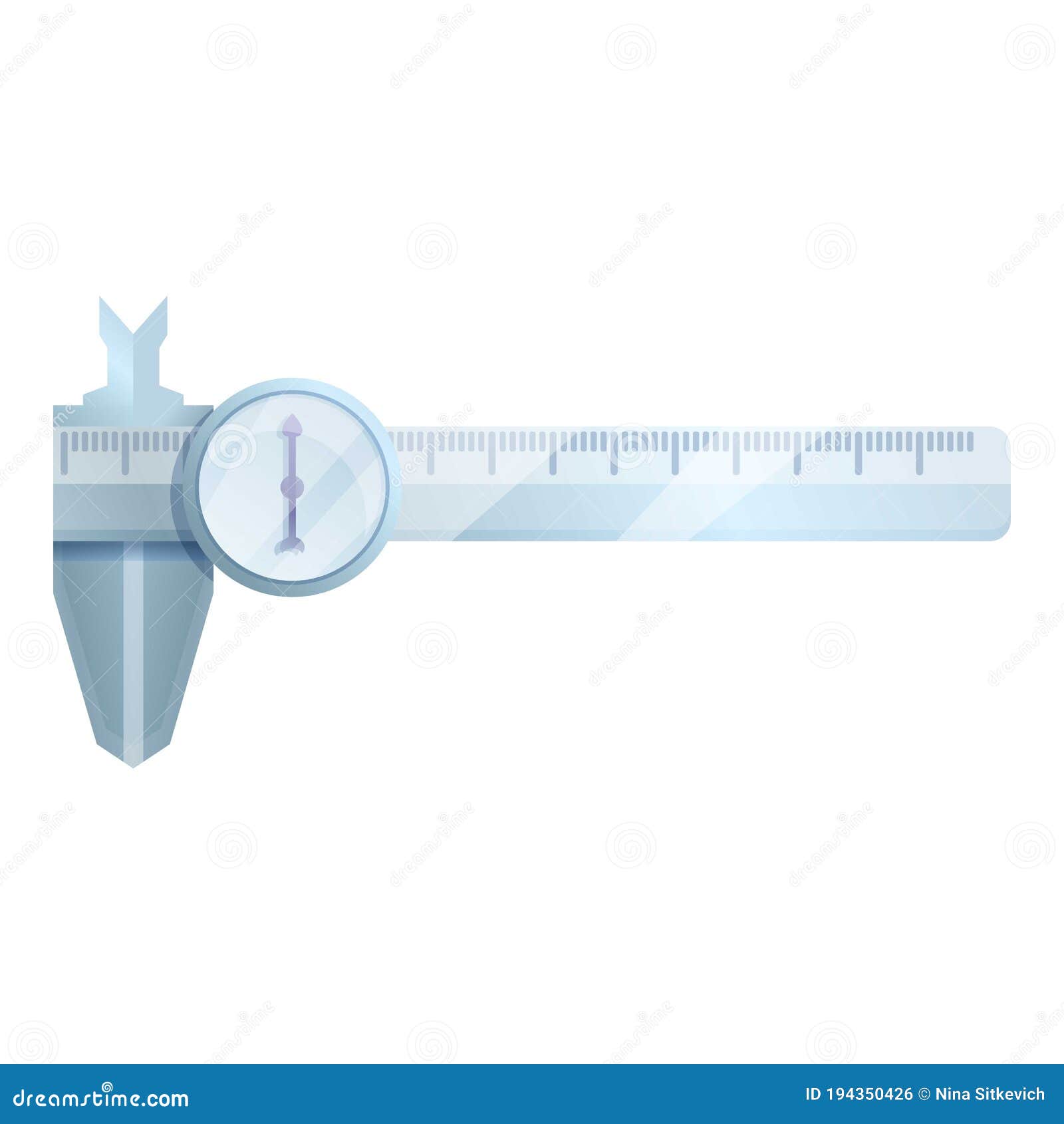 Calibrated Caliper Icon, Cartoon Style Stock Vector - Illustration of ...
