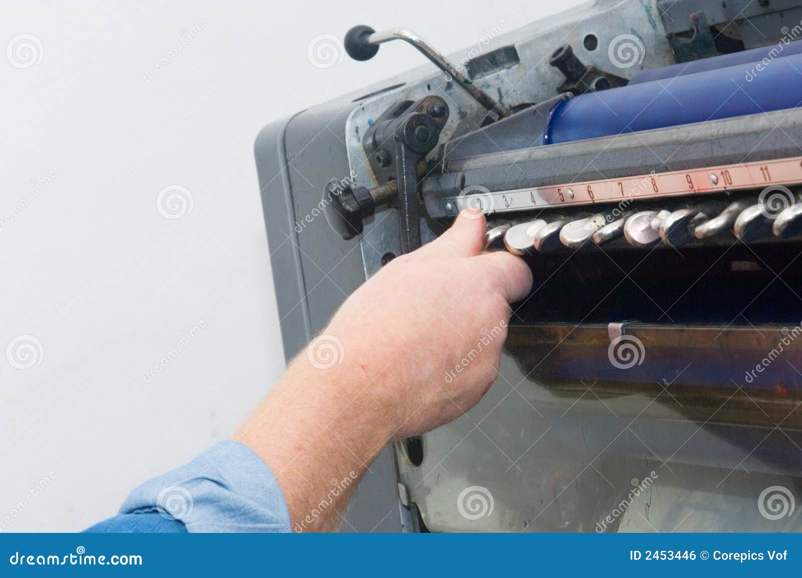 Calibrating the ink supply stock photo. Image of machinery - 2453446