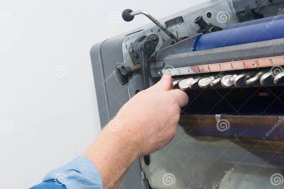 Calibrating the ink supply stock photo. Image of machinery - 2453446