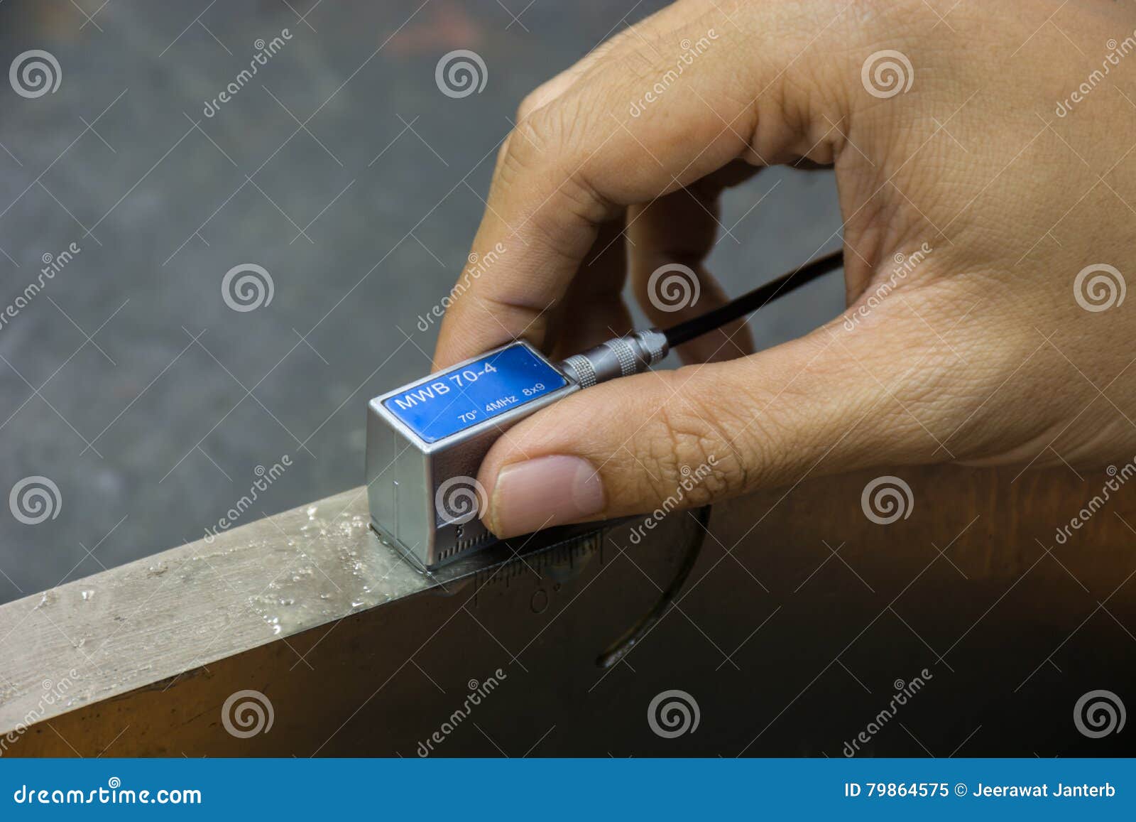 Calibration Angle Probe of Ultrasonic Scan with Standard B Stock Image ...
