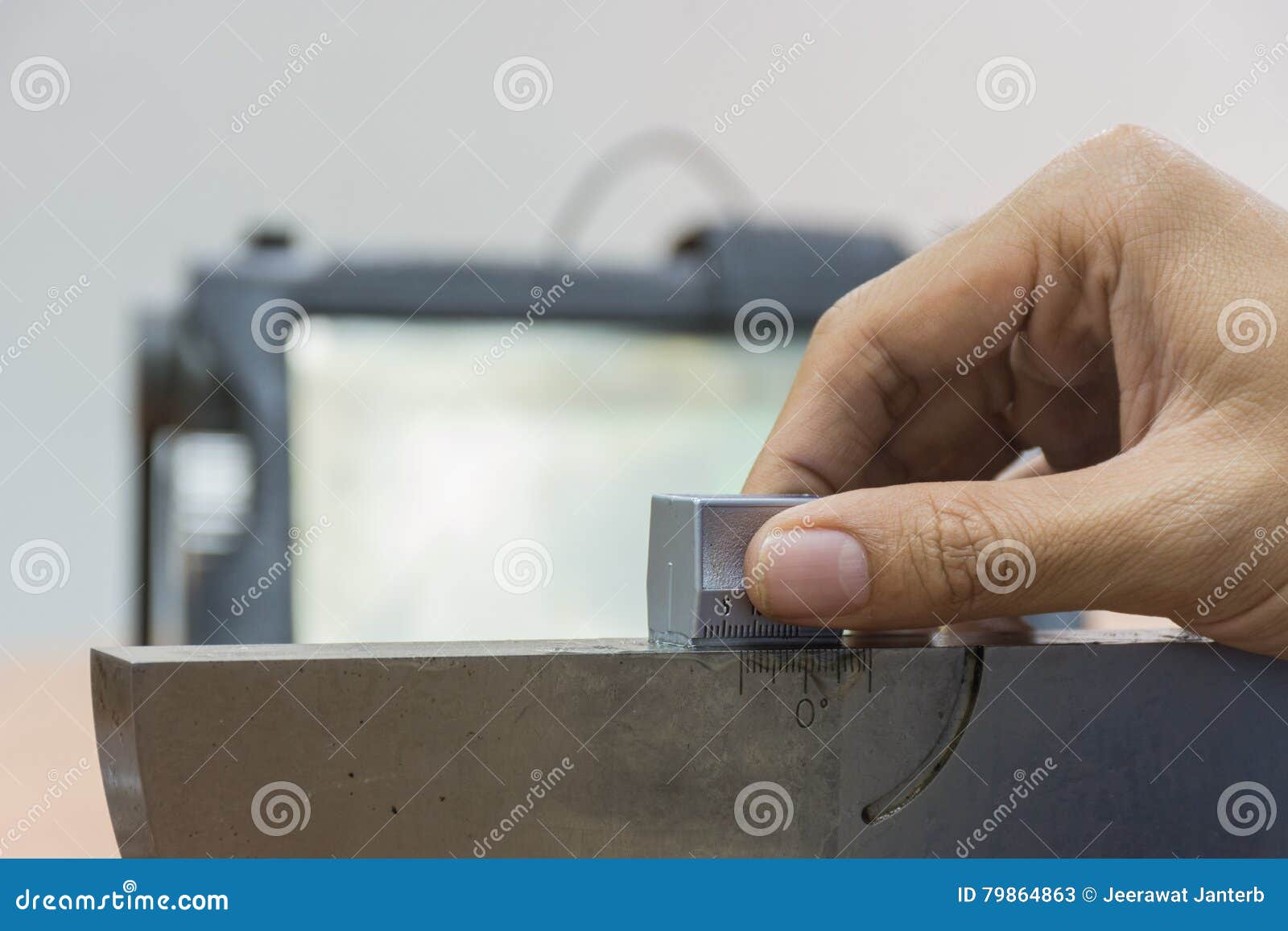 Calibration Angle Probe of Ultrasonic Scan with Standard Steel B Stock ...