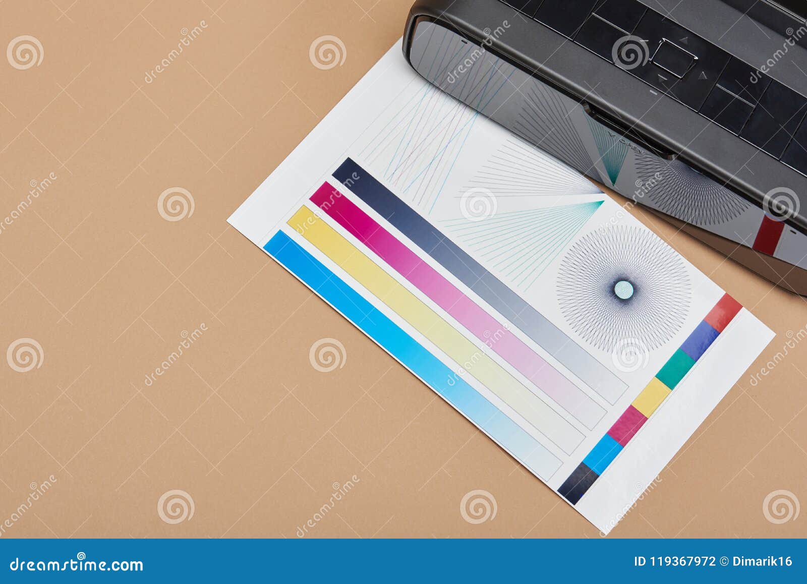 Calibration of Home Printer Stock Photo - Image of design, machine ...