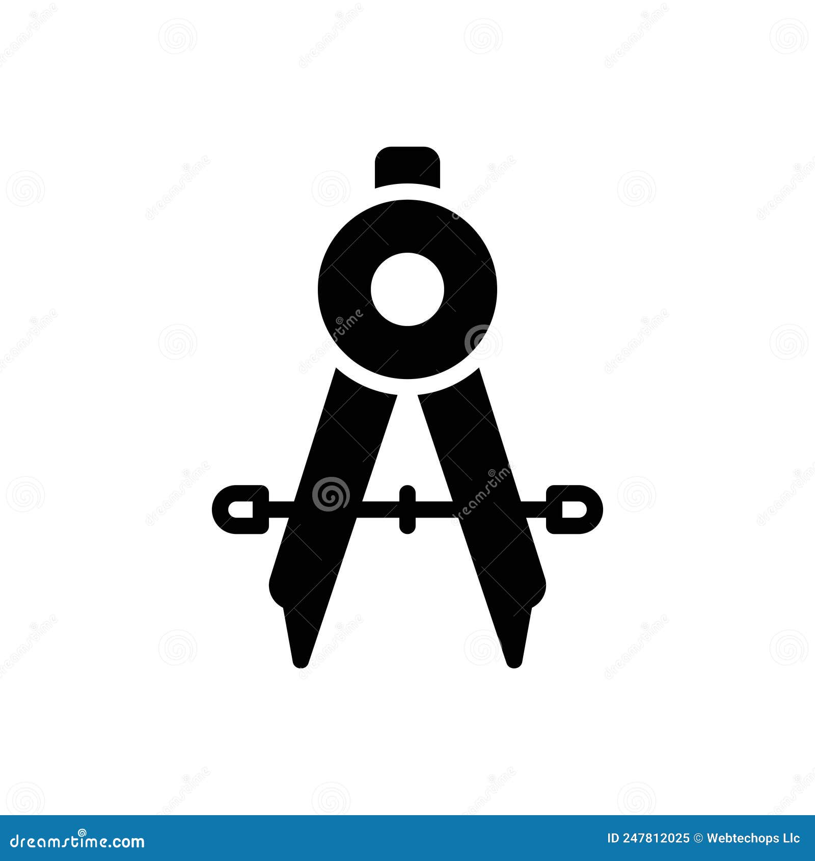 Black Solid Icon for Calibration, Ruler and Project Stock Vector ...