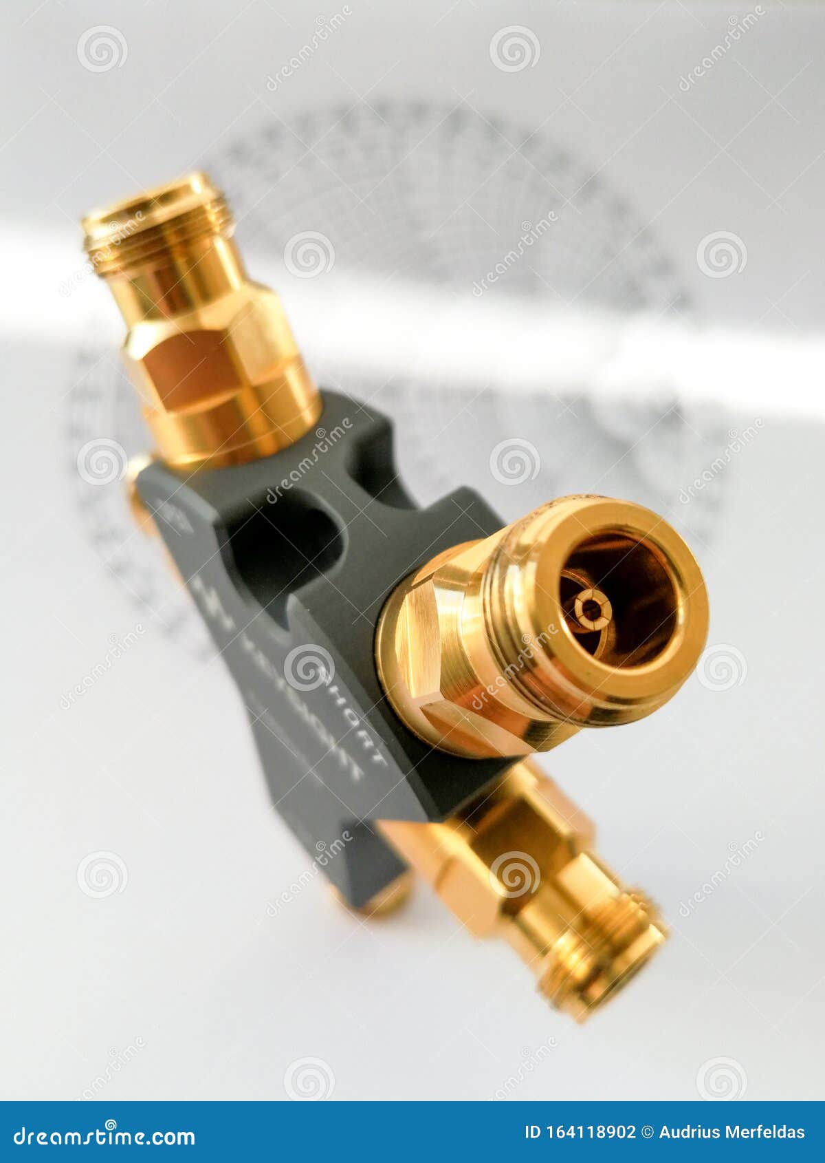 Calibration Kit for RF VNA in Front of Smith Chart Stock Photo - Image ...