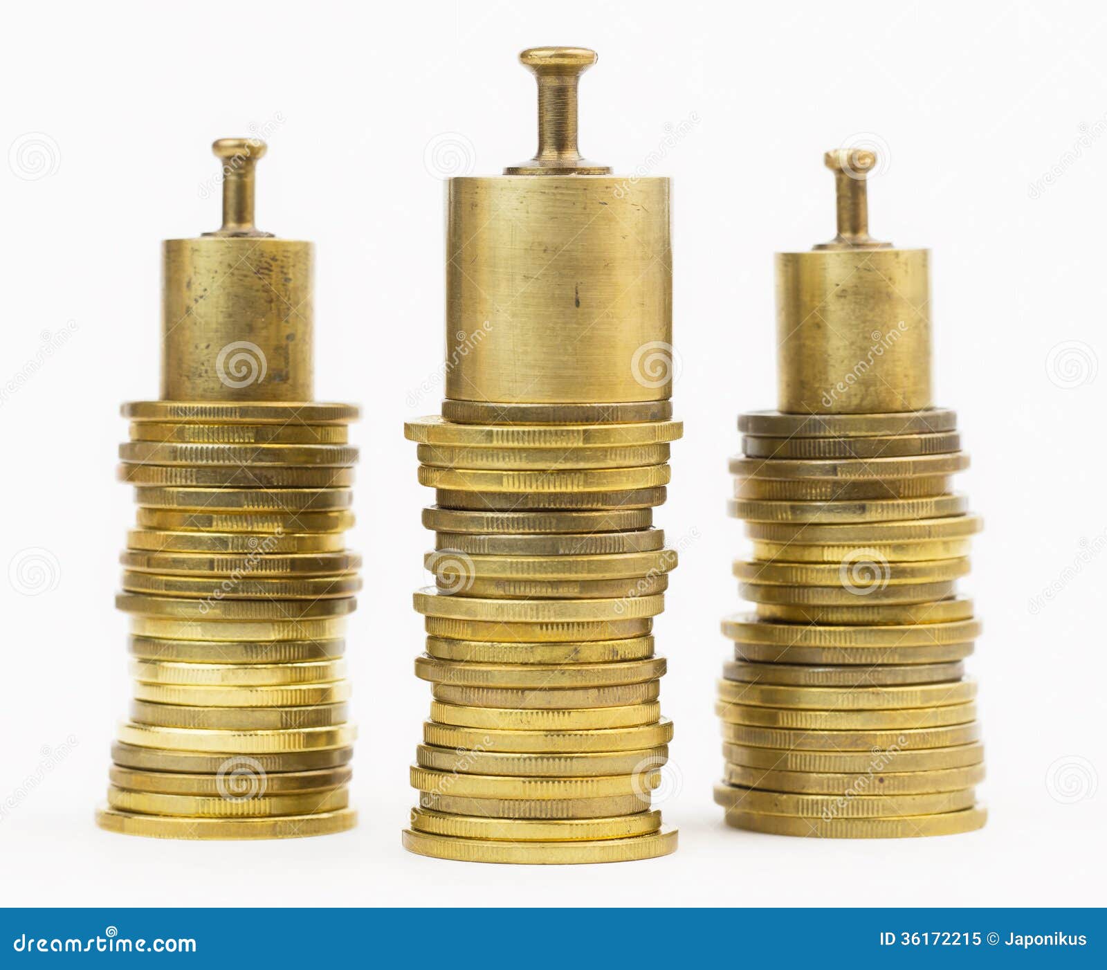 Calibration Weights on Coins Stock Image - Image of group, increase ...