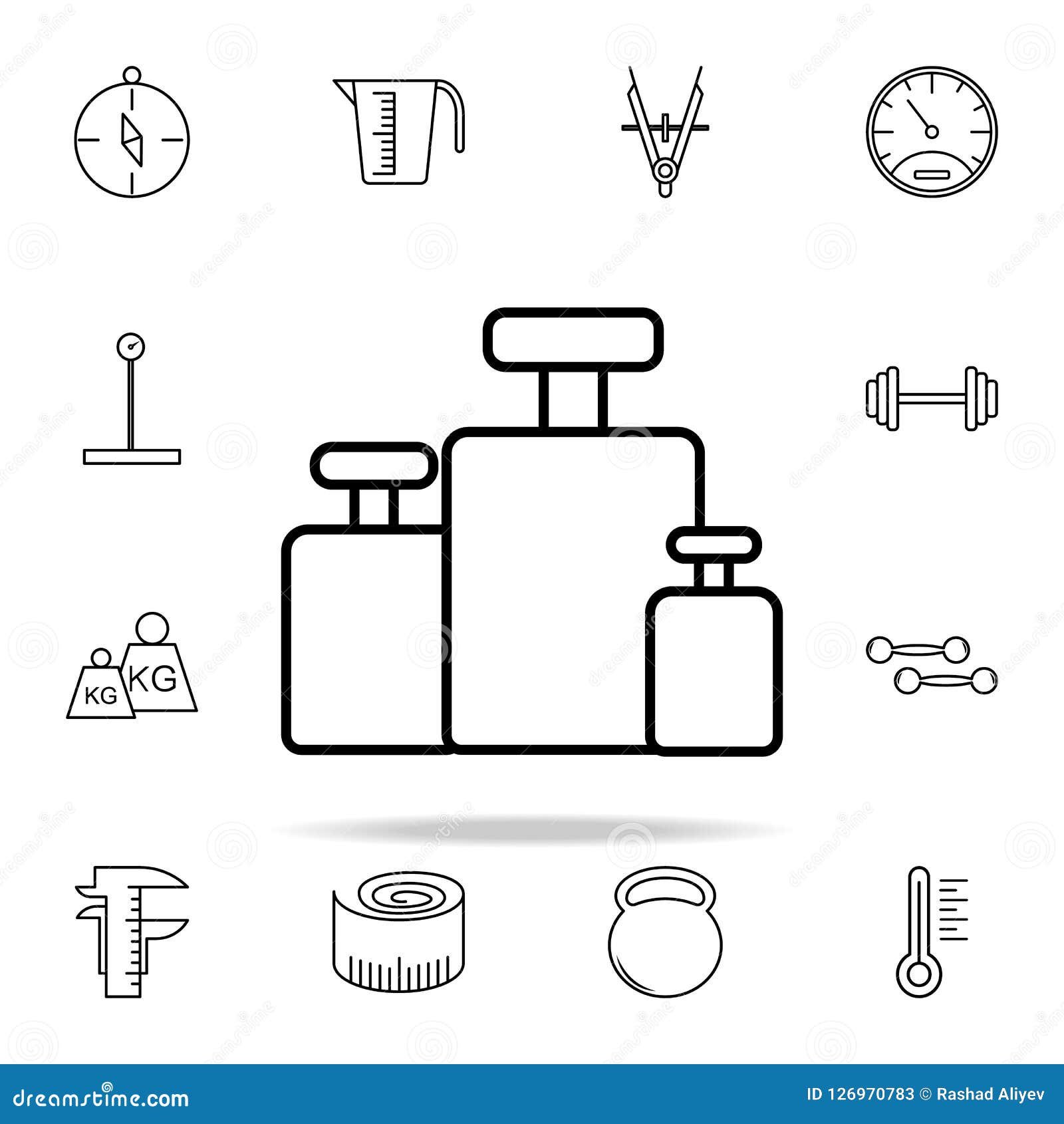 Calibration Weights Icon. Measuring Instruments Icons Universal Set for ...