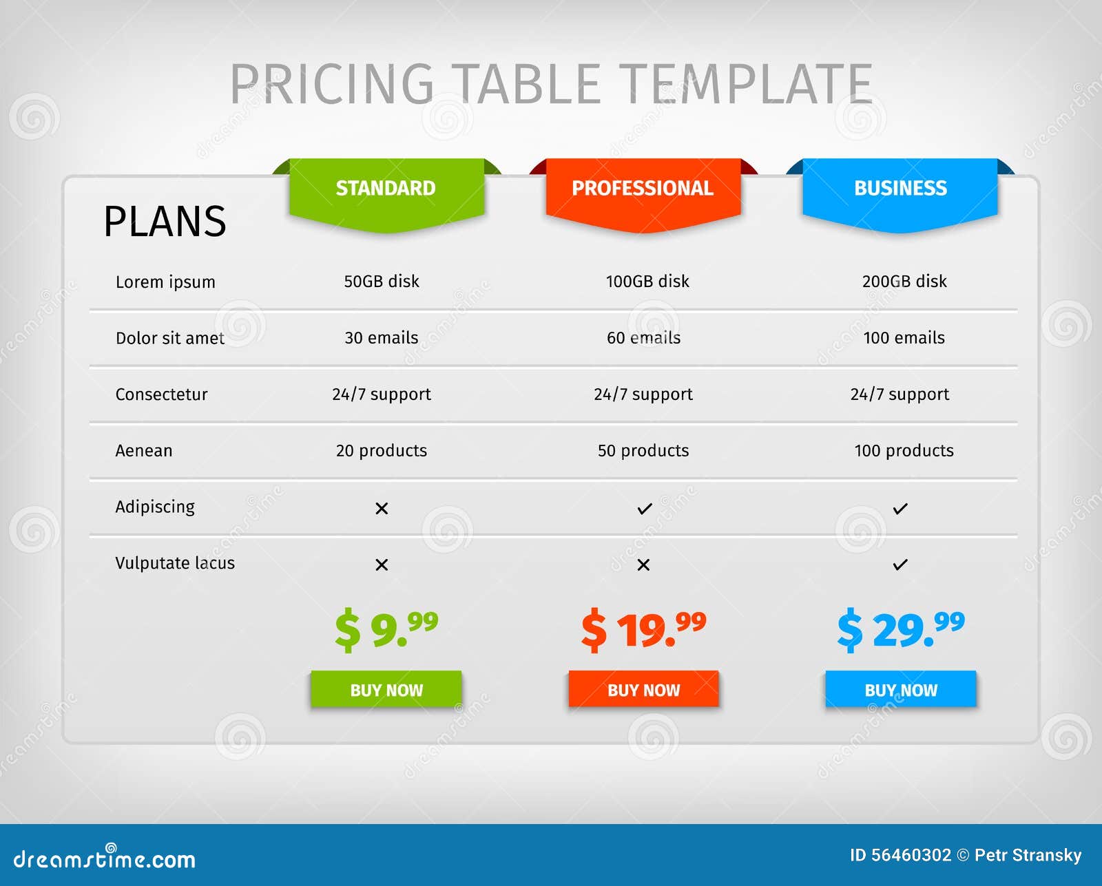 Calibre Coloré De Table D'évaluation De Comparaison Illustration de ...