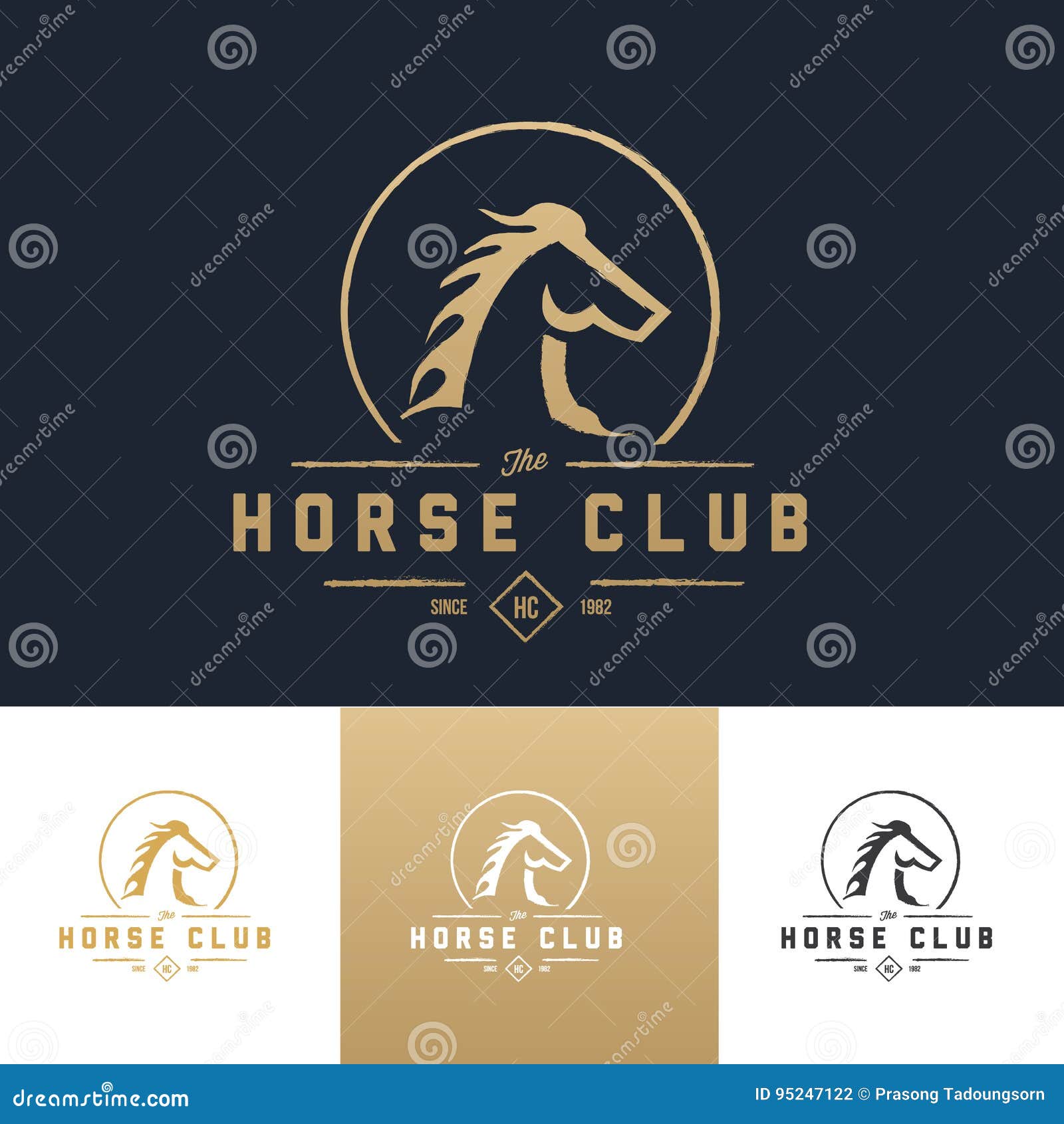 Calibre De Logo De Club De Cheval Illustration de Vecteur ...