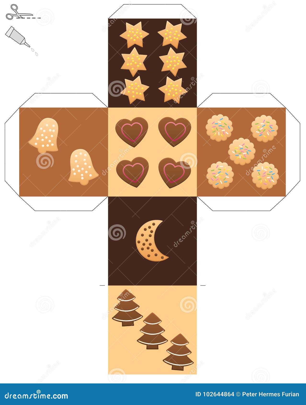 Calibre De Matrices De Biscuit Illustration de Vecteur - Illustration ...