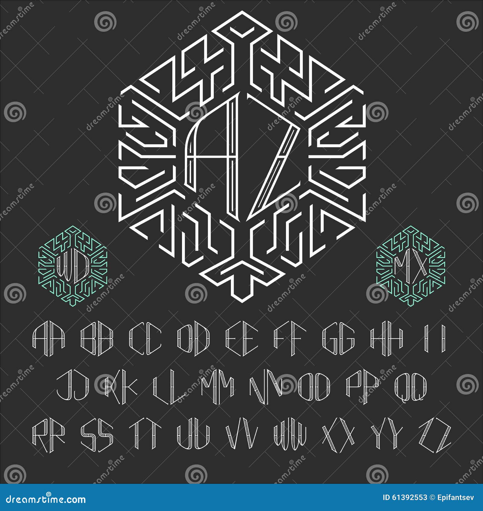 Calibre De Monogramme De Deux Lettres Illustration de Vecteur ...