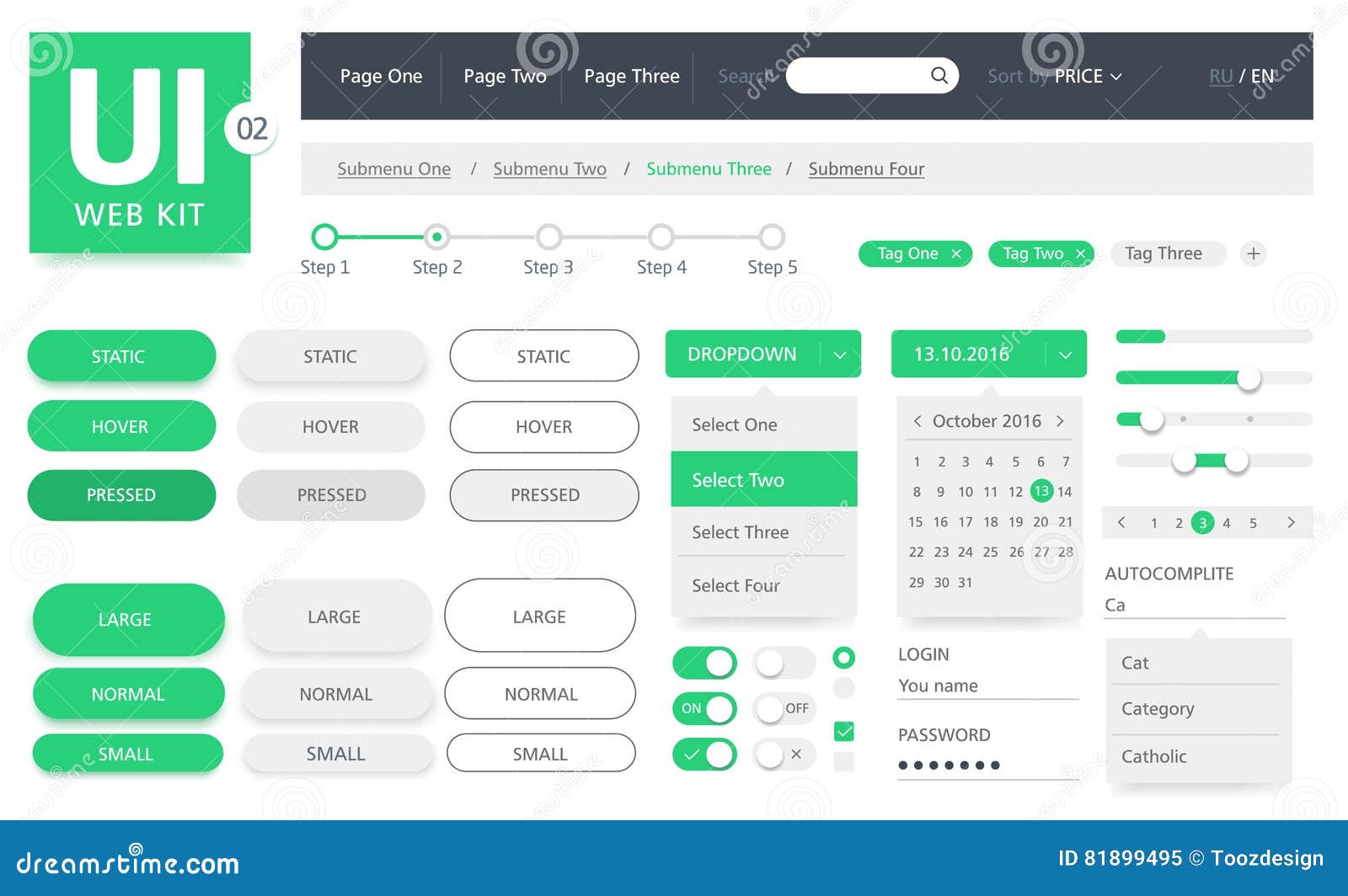 Calibre De Web De Kit Du Vecteur UI Illustration de Vecteur ...