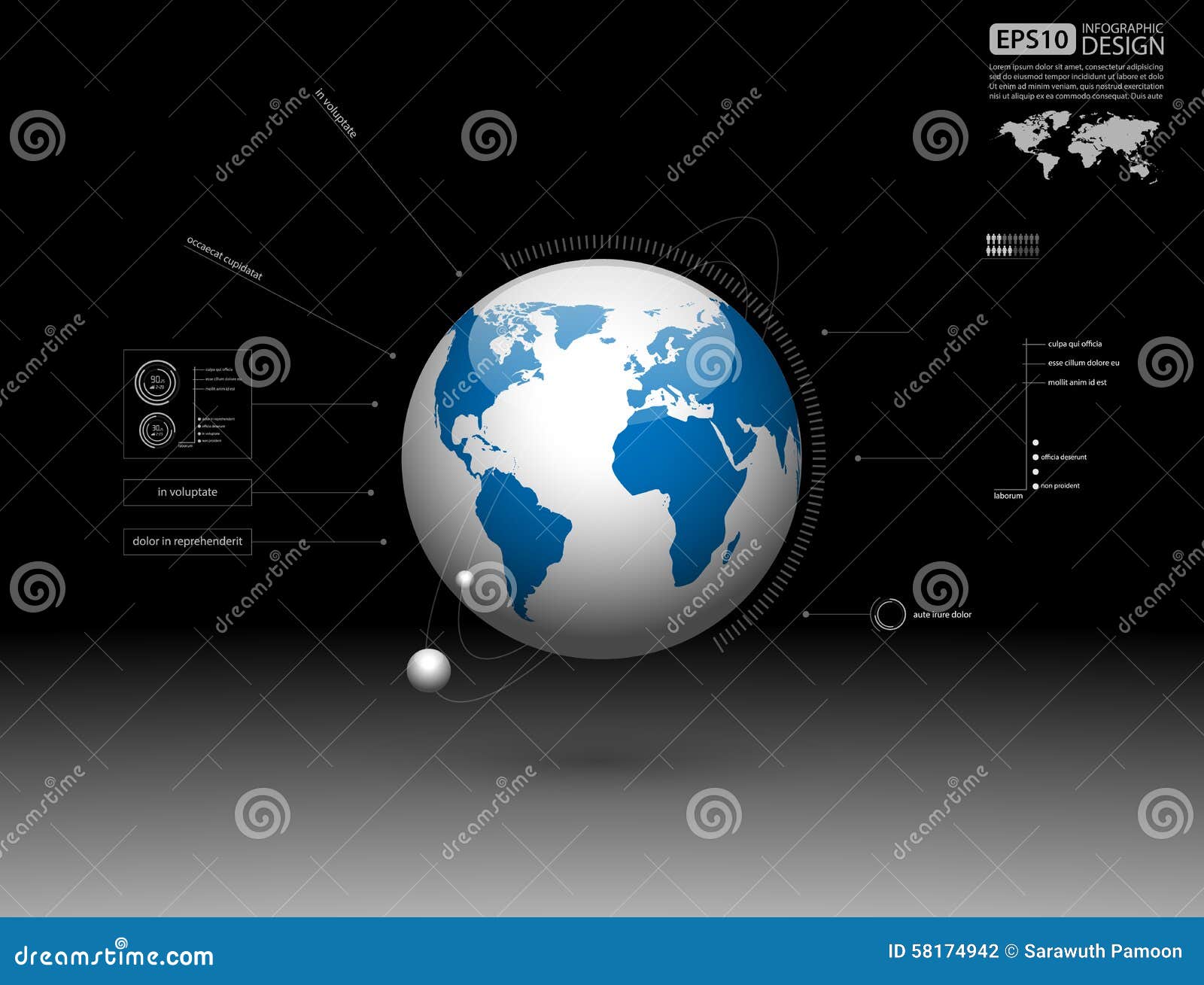 Calibre Global Infographic Moderne Illustration de Vecteur ...