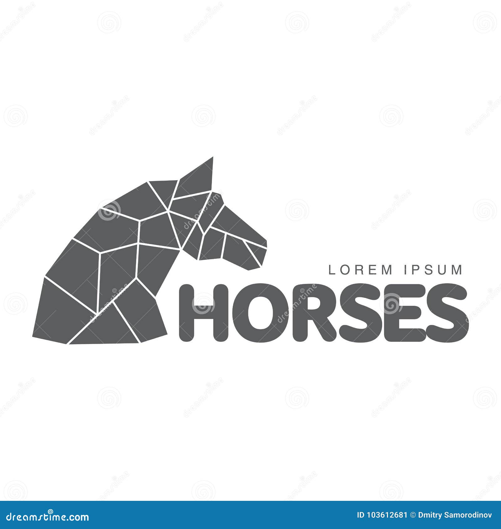 Calibre Graphique De Logo De Profil De Cheval Illustration Stock ...