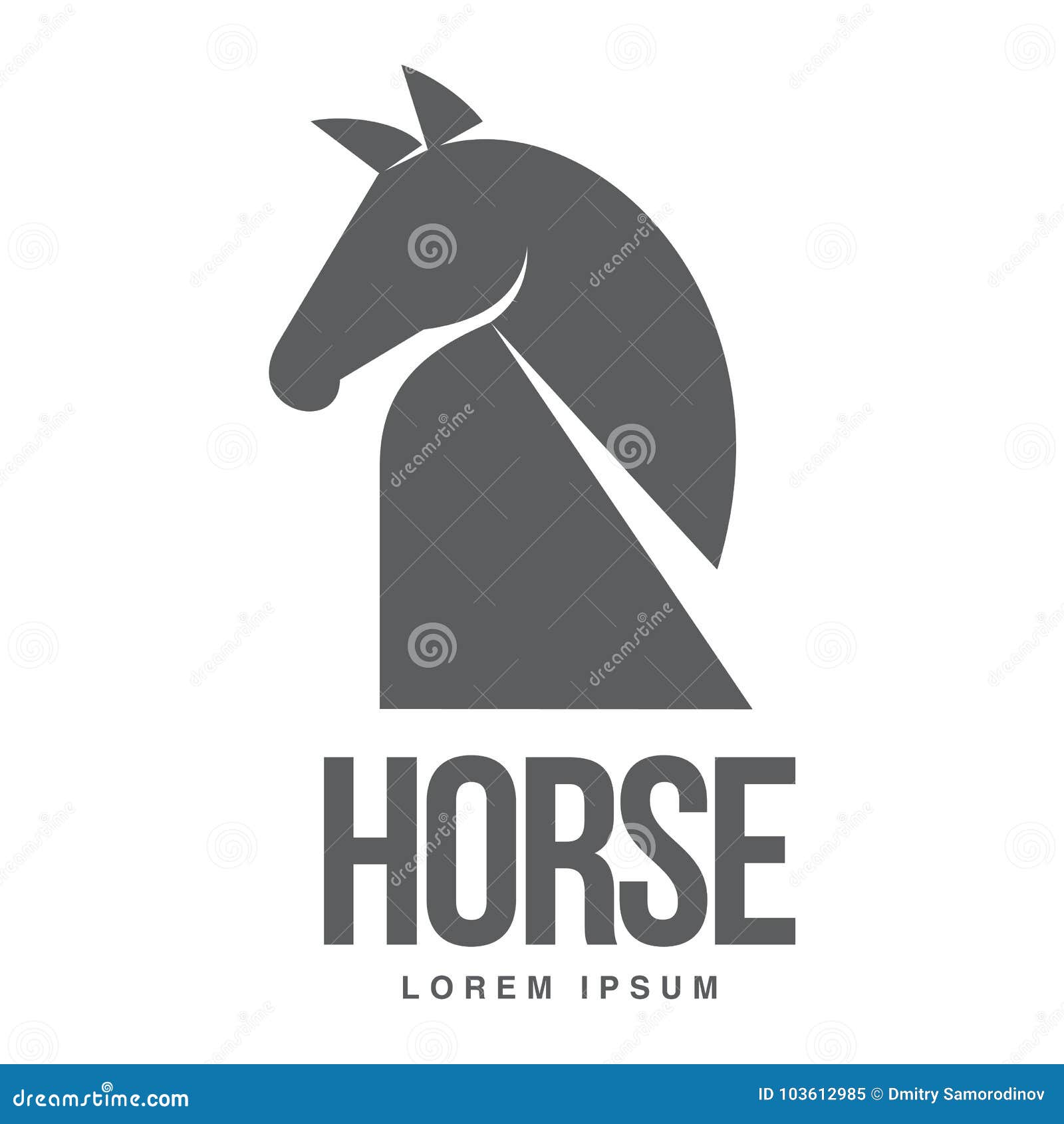 Calibre Graphique De Logo De Profil De Cheval Illustration Stock ...