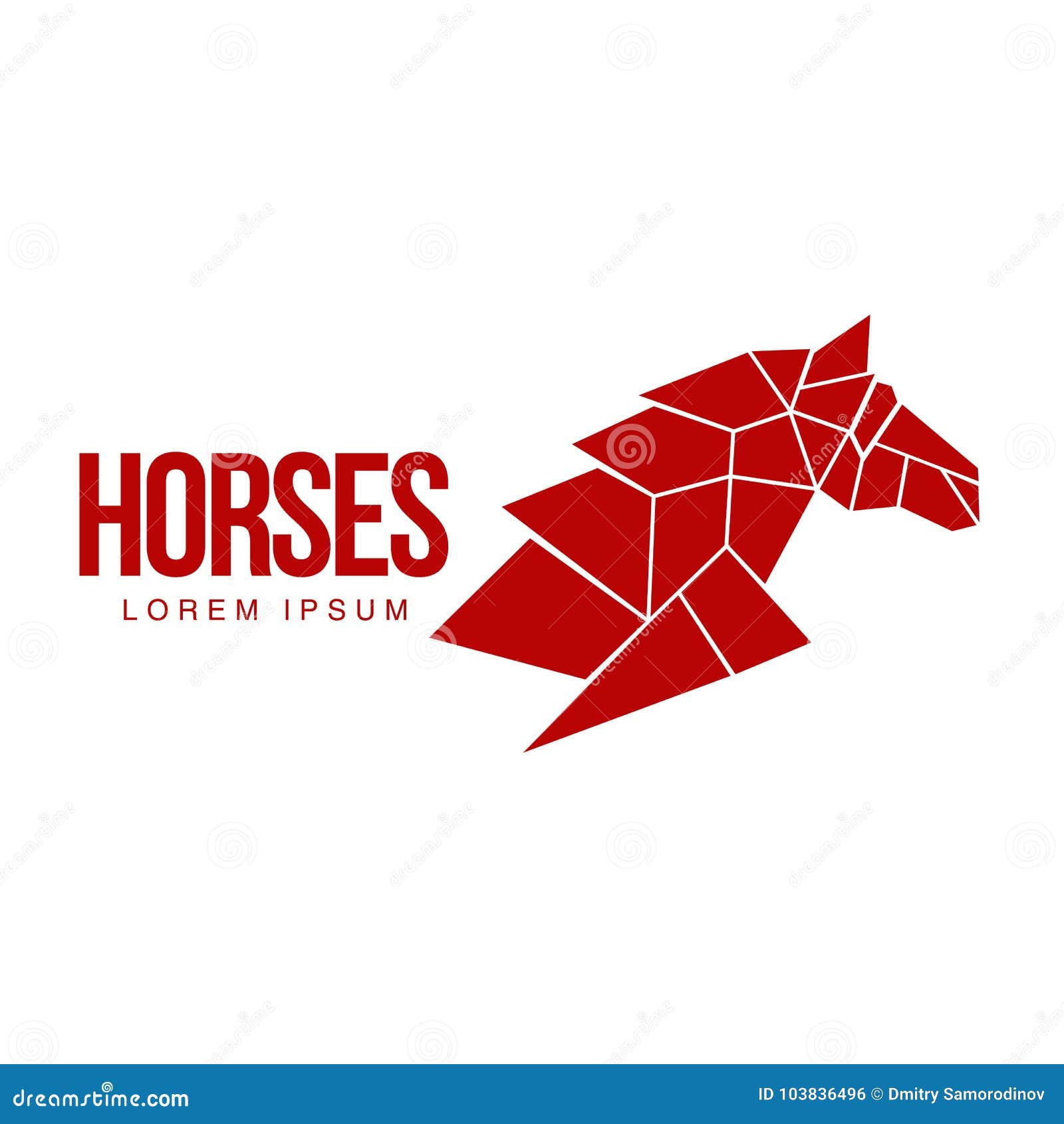 Calibre Graphique De Logo De Profil De Cheval Illustration Stock ...