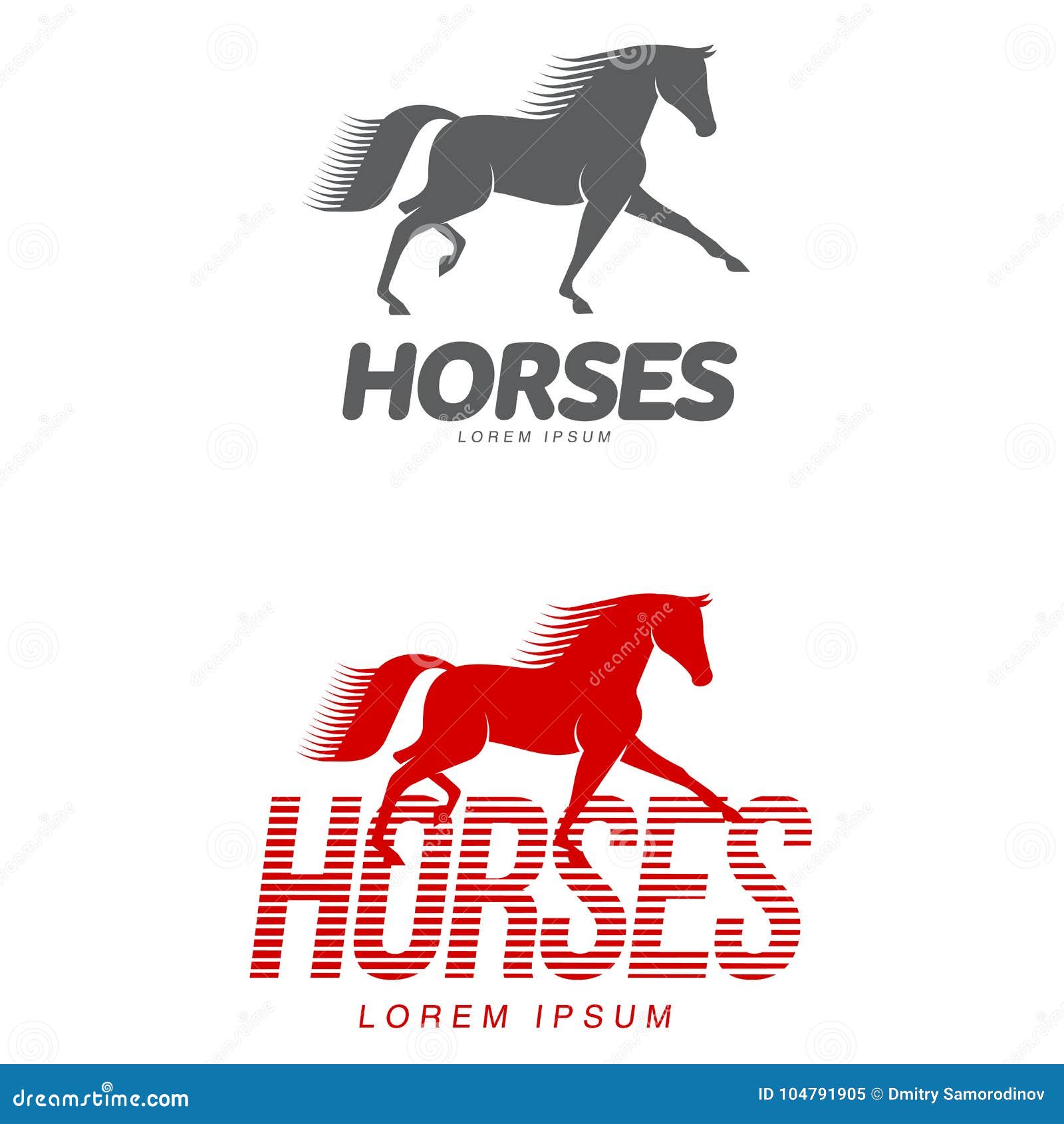 Calibre Graphique De Logo De Profil De Cheval Illustration Stock ...
