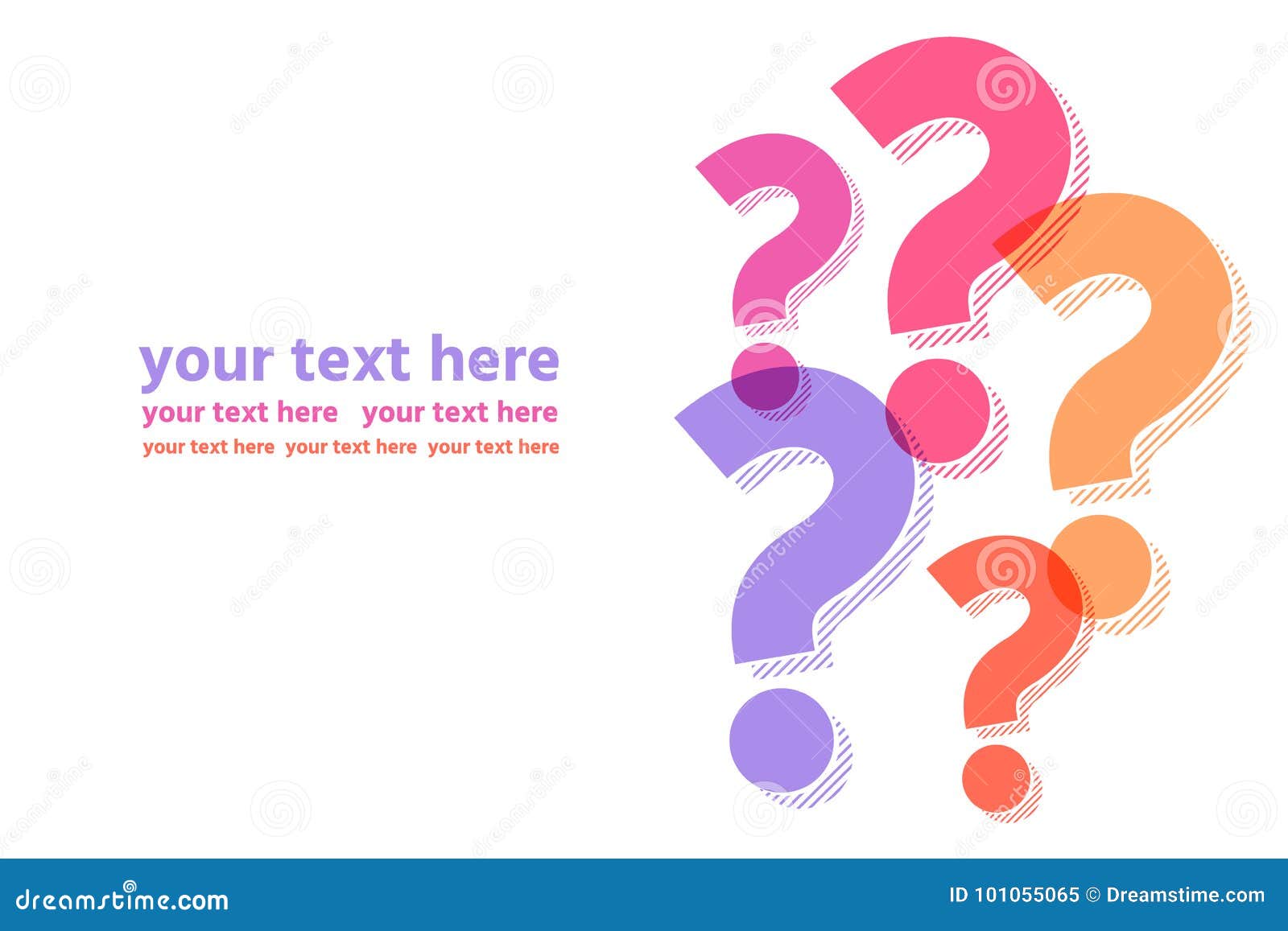 Calibre Horizontal Multicolore De Points D'interrogation Illustration ...