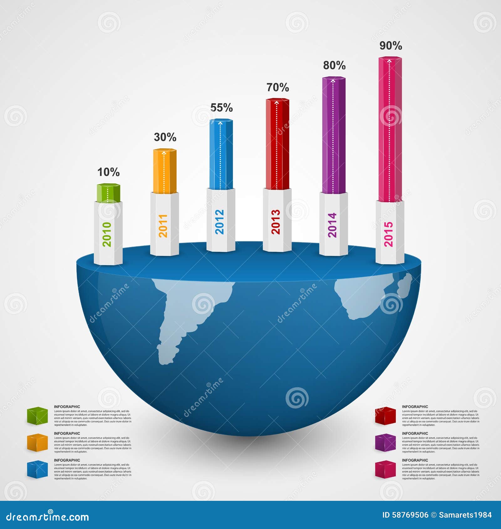 Calibre Infographic De Conception De Style Du Diagramme 3D Illustration ...