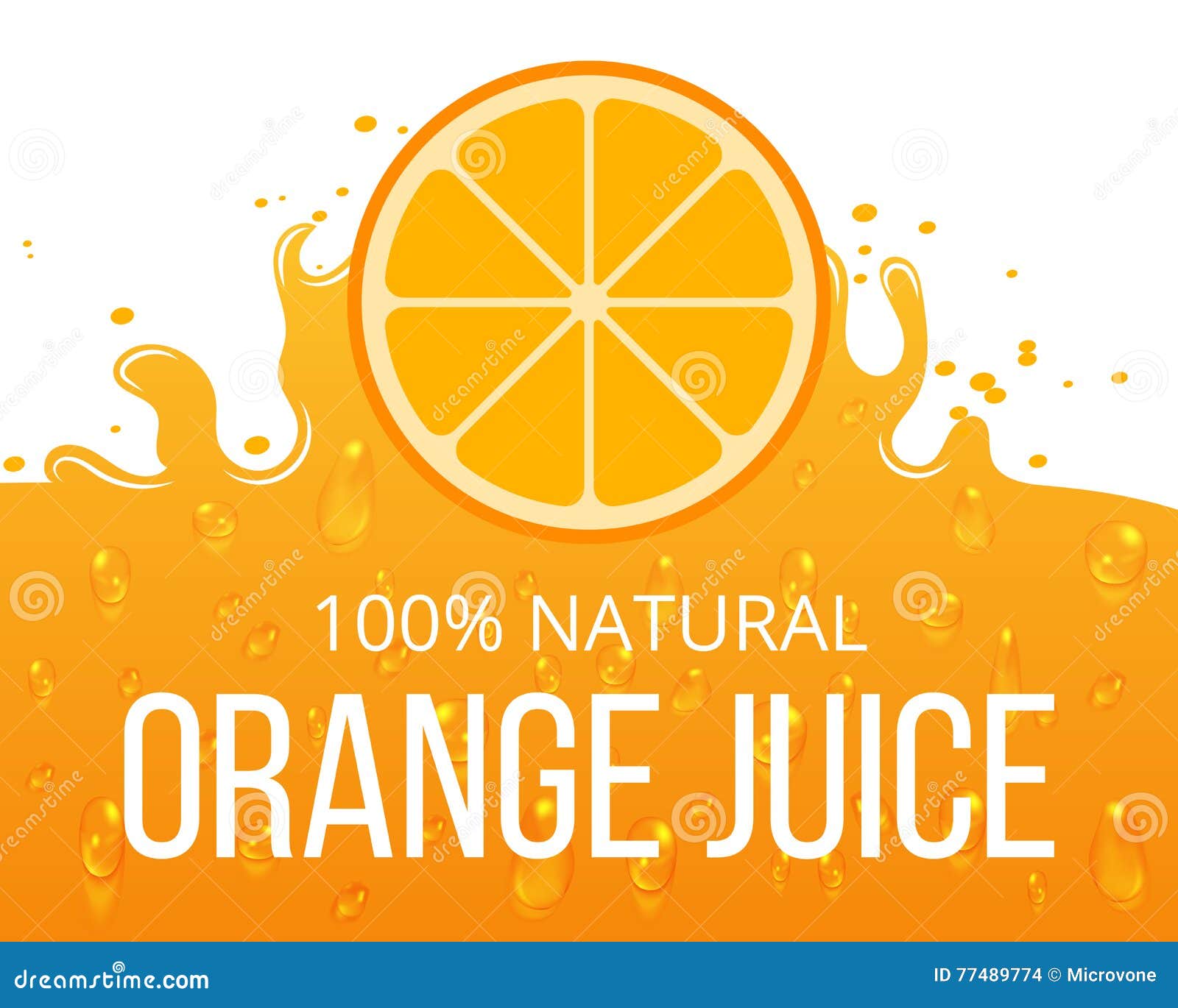 Calibre Naturel De Label De Jus D'orange Illustration de Vecteur ...