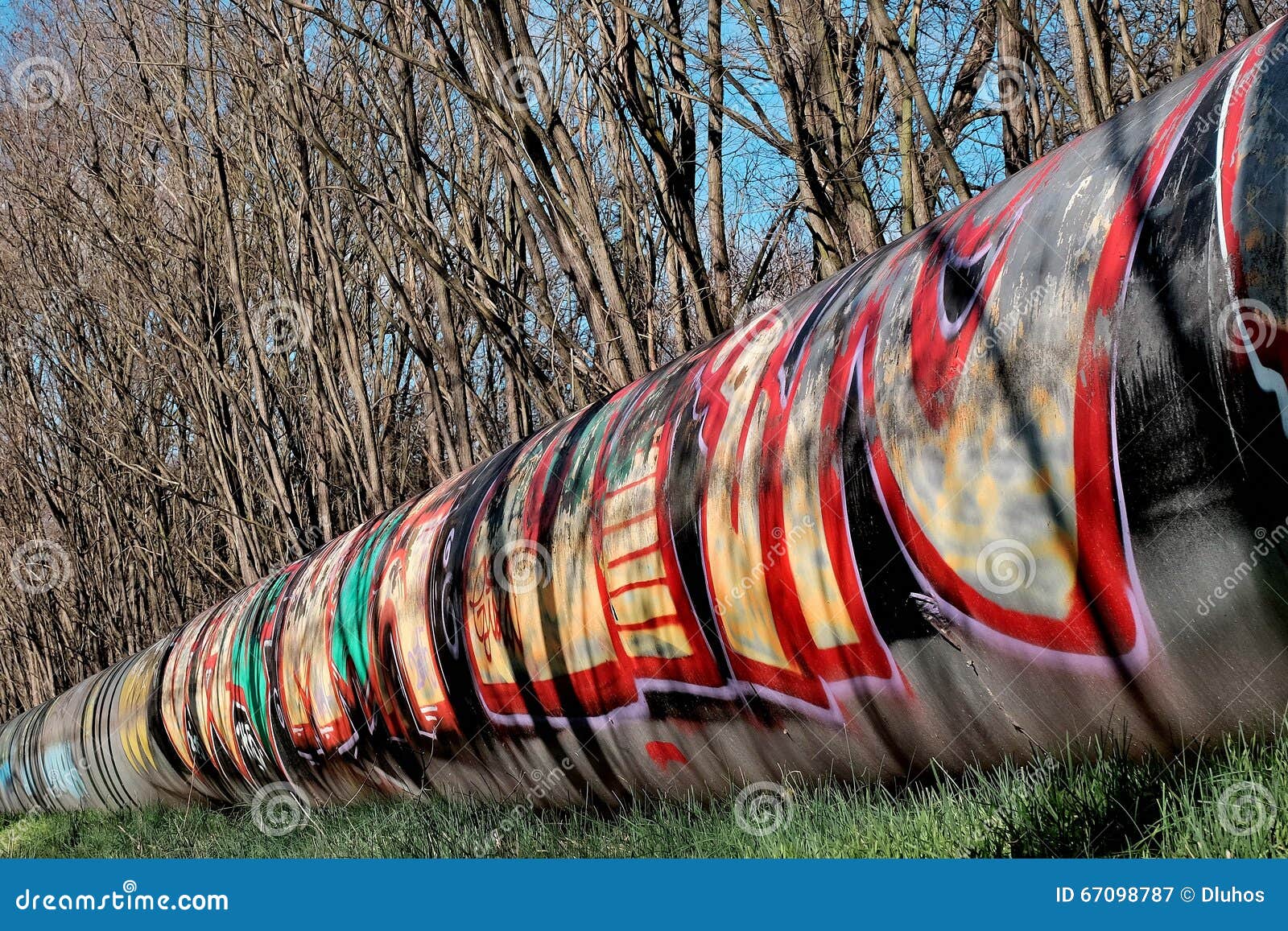 Caliduct stock image. Image of graffiti, painted, structure - 67098787