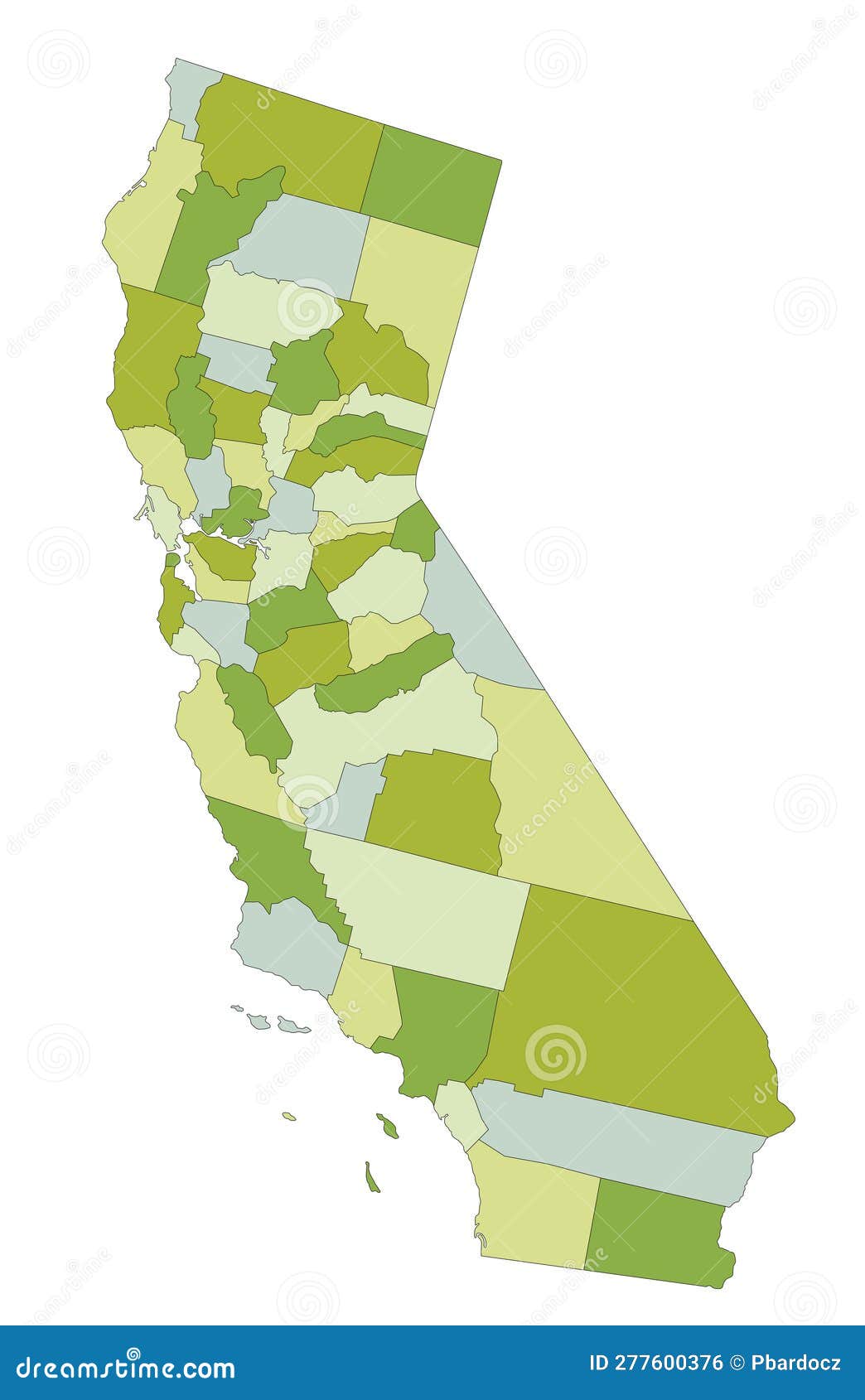Detailed Editable Political Map with Separated Layers. California Stock ...