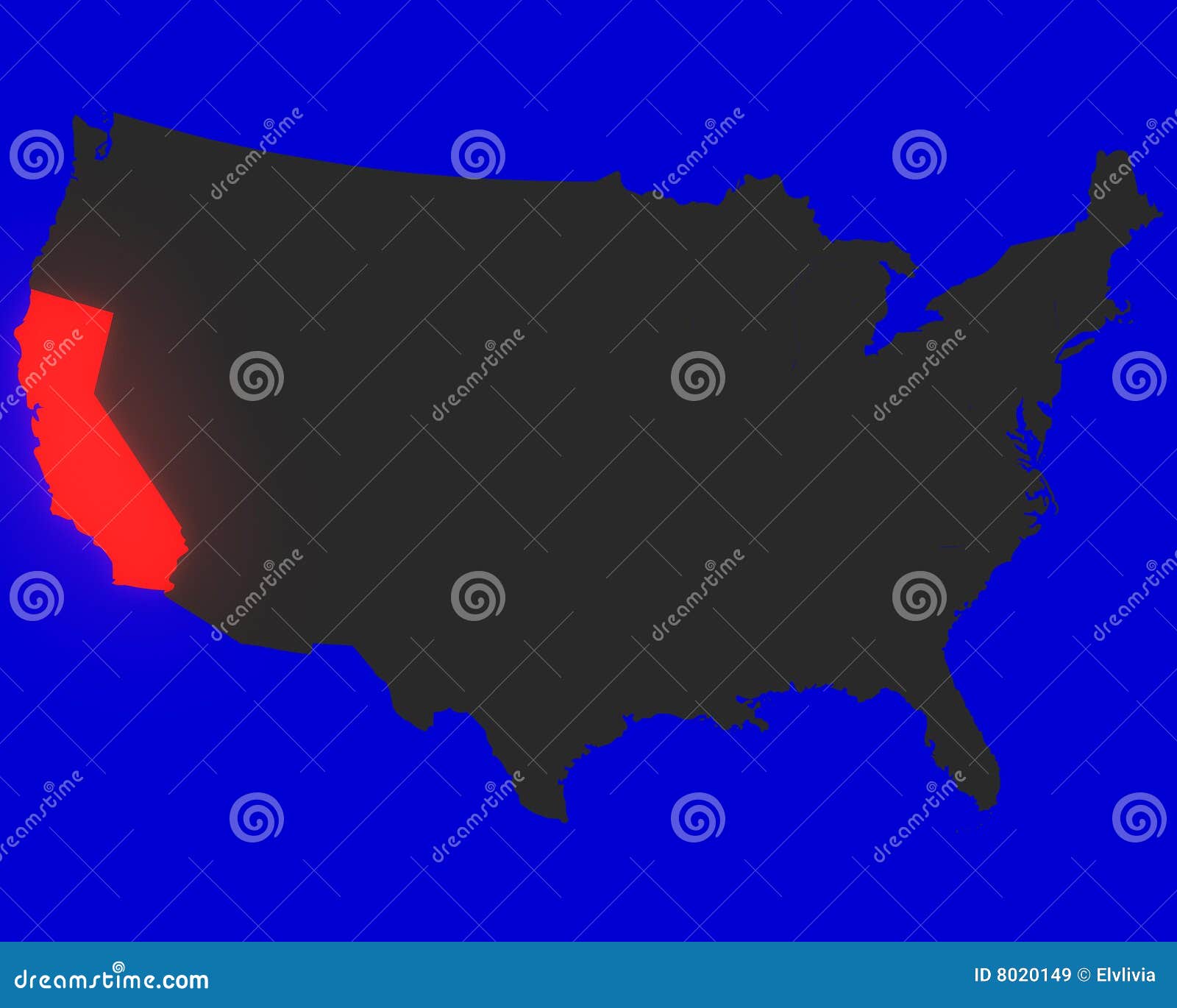 California Red Highlighted Map Usa Stock Illustrations – 13 California ...