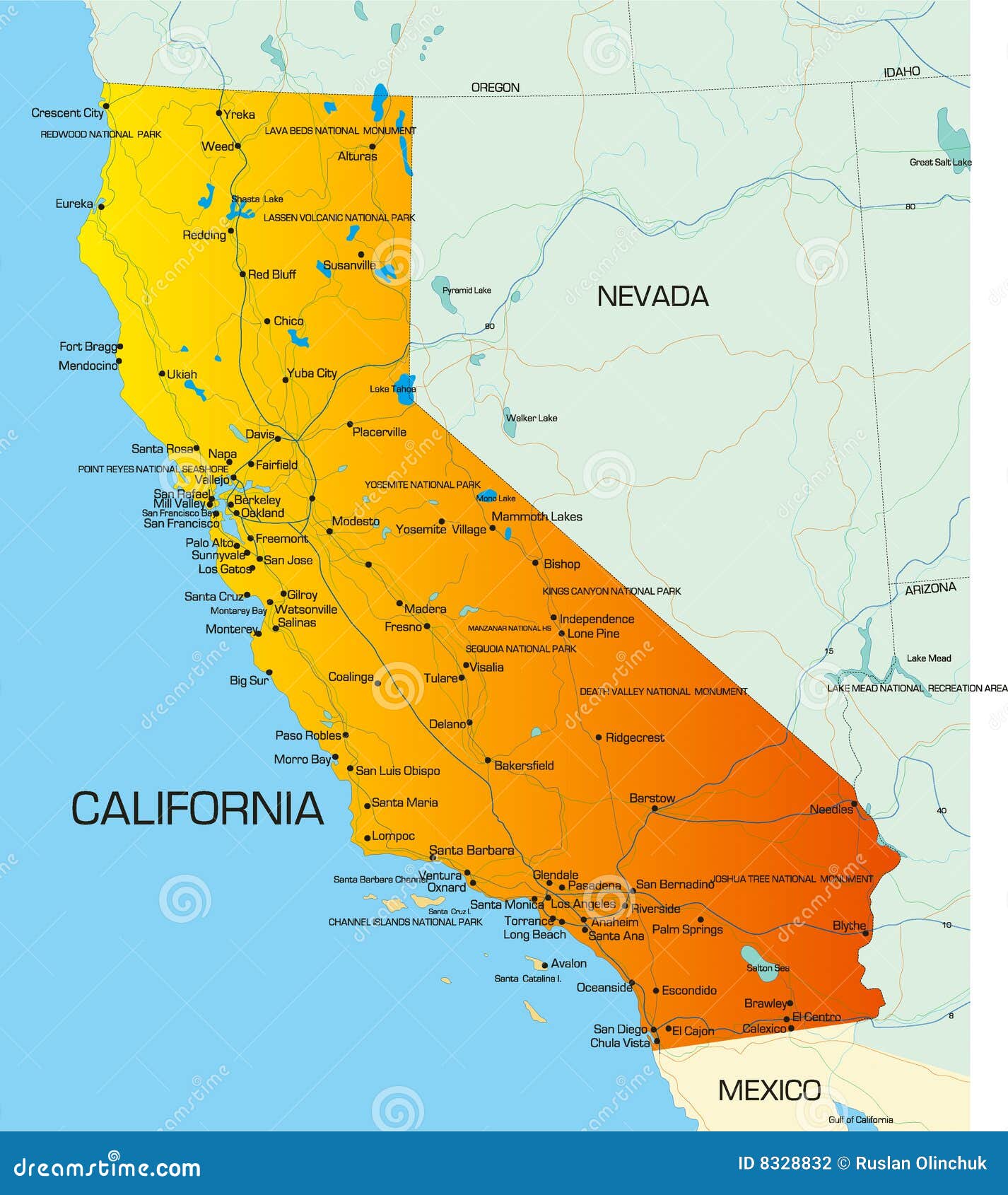 California stock vector. Illustration of clip, nation - 8328832