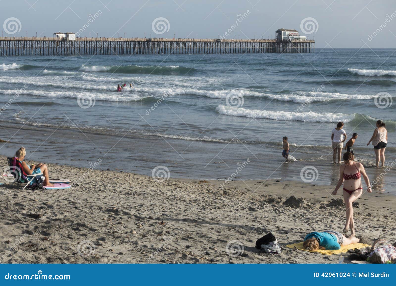 California beach scene editorial stock image. Image of scene - 42961024