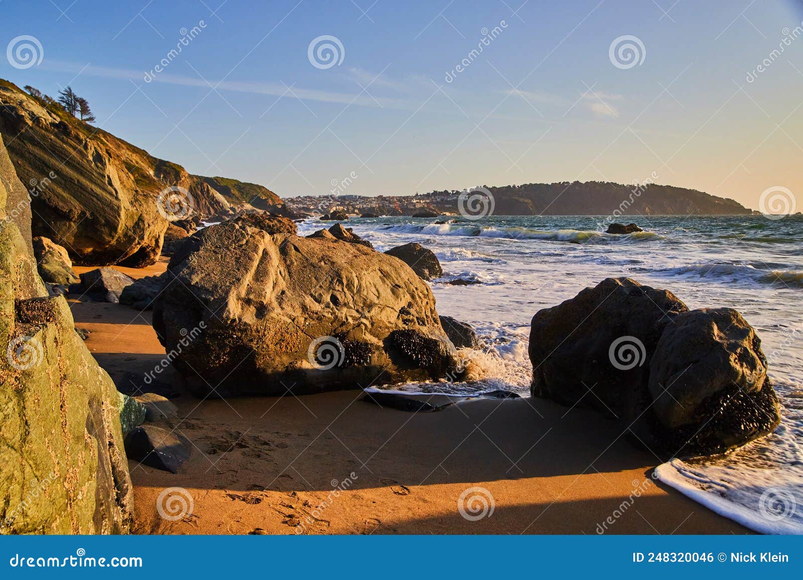 California Beaches Near Sunset with Calming Light Stock Photo - Image ...