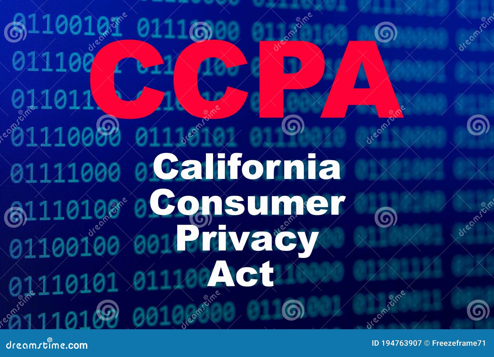 California Consumer Privacy Act or CCPA Symbol Stock Illustration ...
