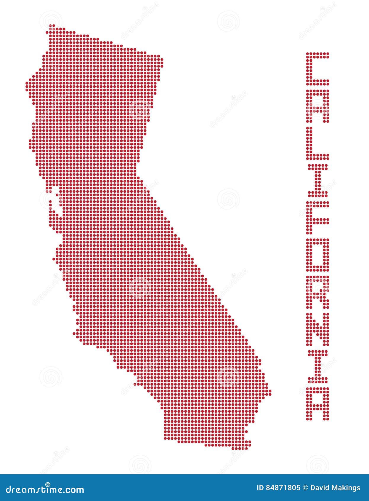 California Dot Map illustrazione di stock. Illustrazione di california ...