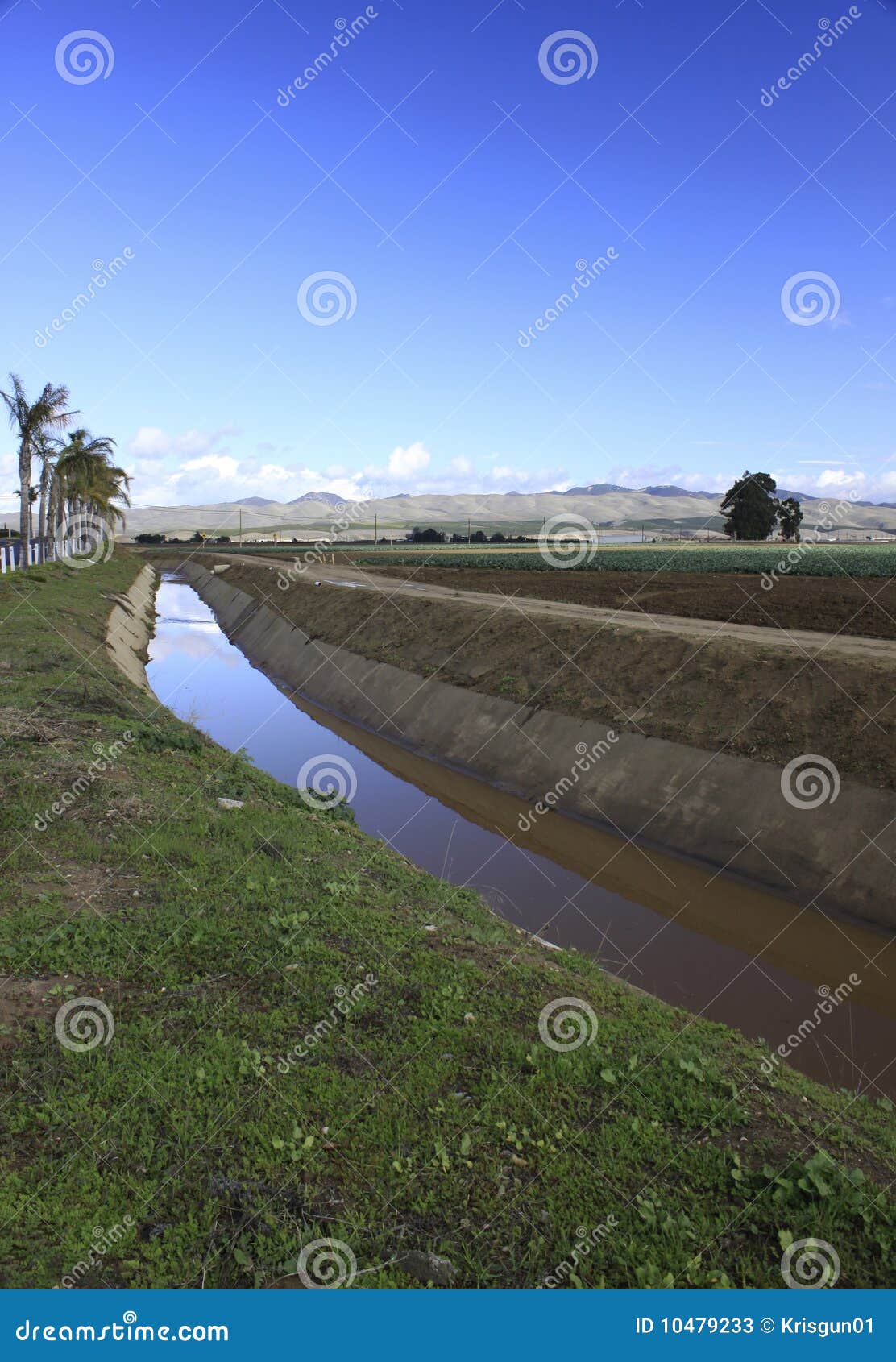 California Drainage Ditch stock image. Image of channels - 10479233