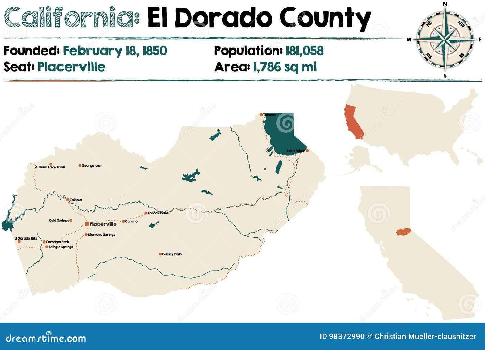 El Dorado California Map