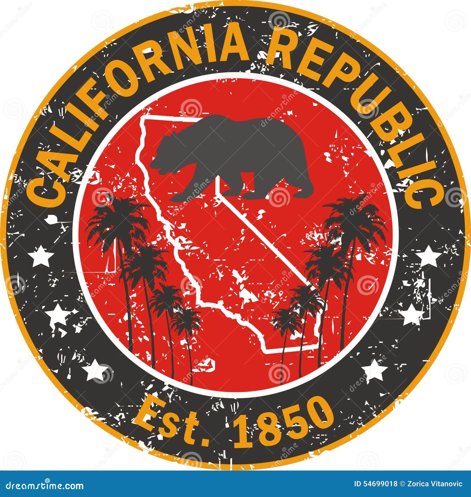 California Love T-shirt Application Stock Vector - Illustration of ...