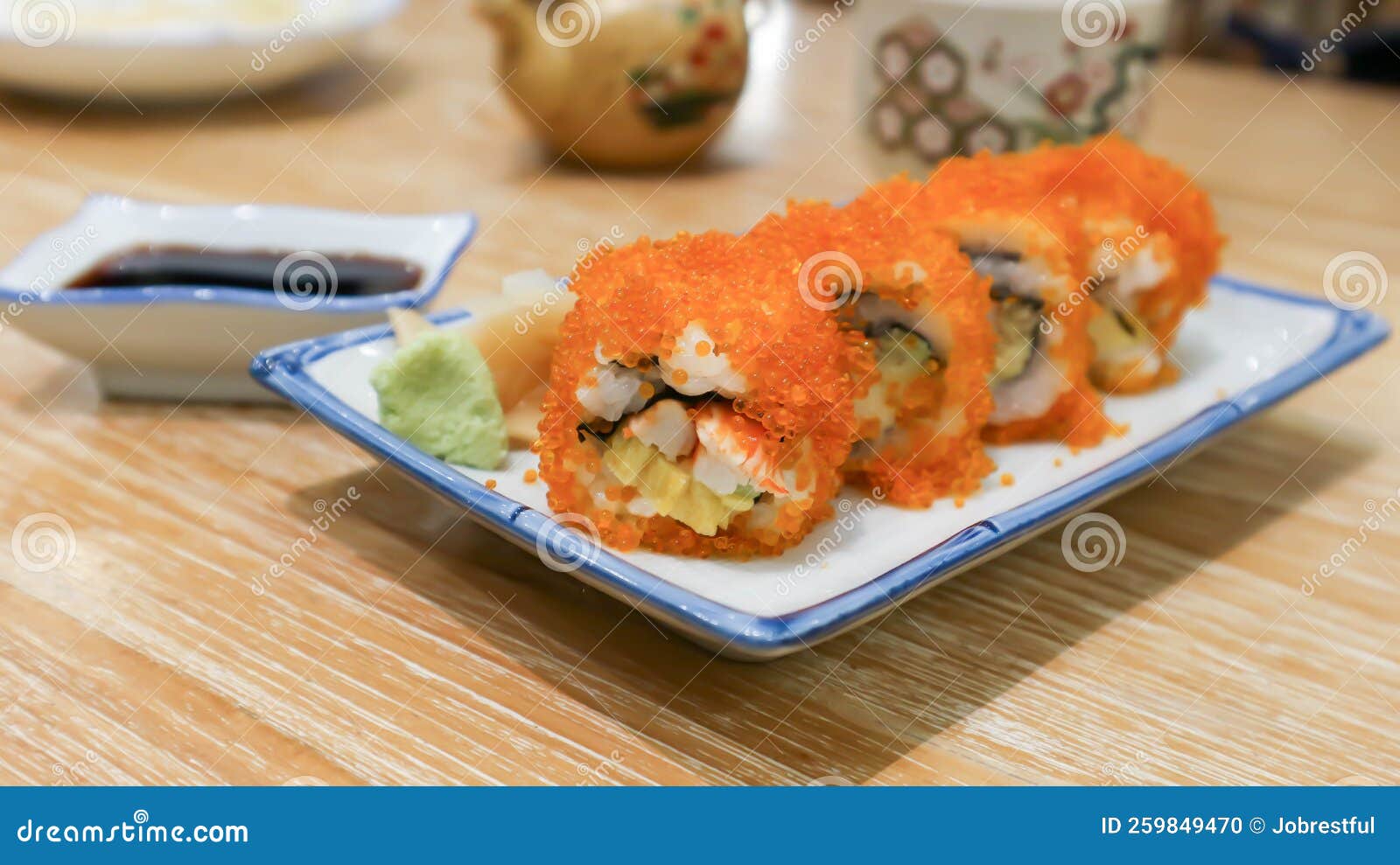 California Maki , Japanese Rolls or Rice Rolls Stock Photo - Image of ...