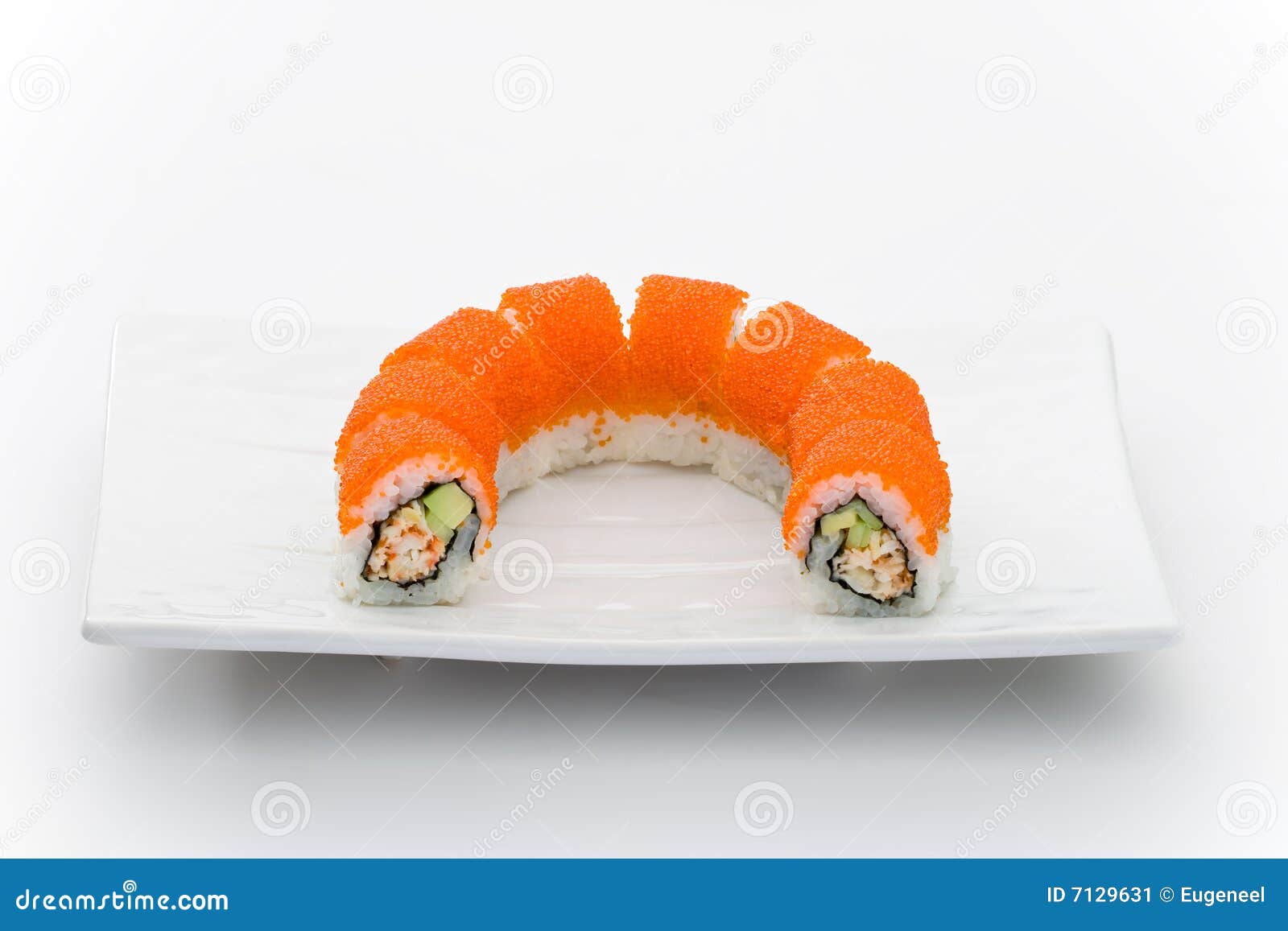 California maky stock image. Image of plate, salmon, fish - 7129631