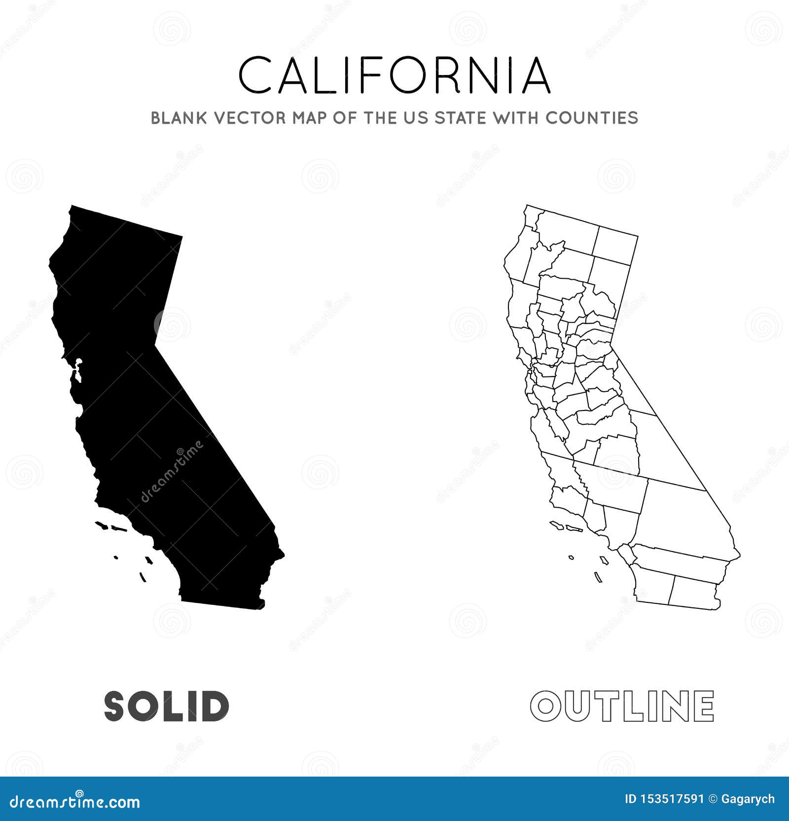 California map. stock vector. Illustration of citizenship - 153517591