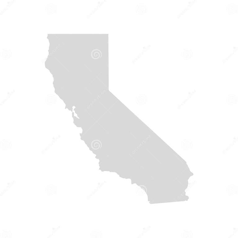 California Map Shape Illustration Icon. Vector California Map Satate ...