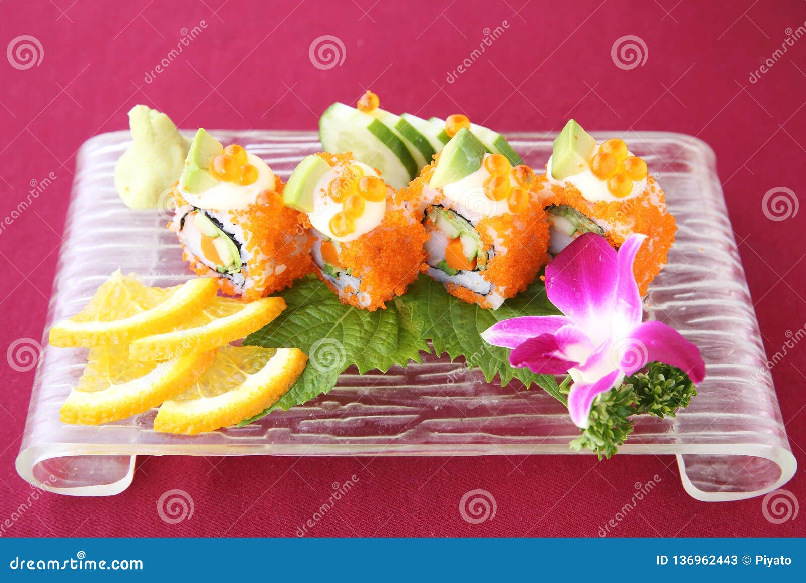 California roll set stock image. Image of asia, cuisine - 136962443
