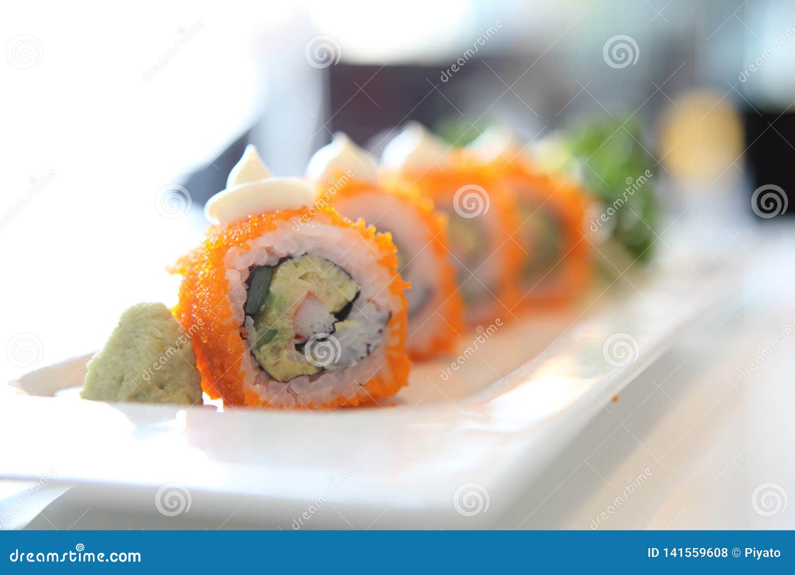California roll stock photo. Image of food, cuisine - 141559608