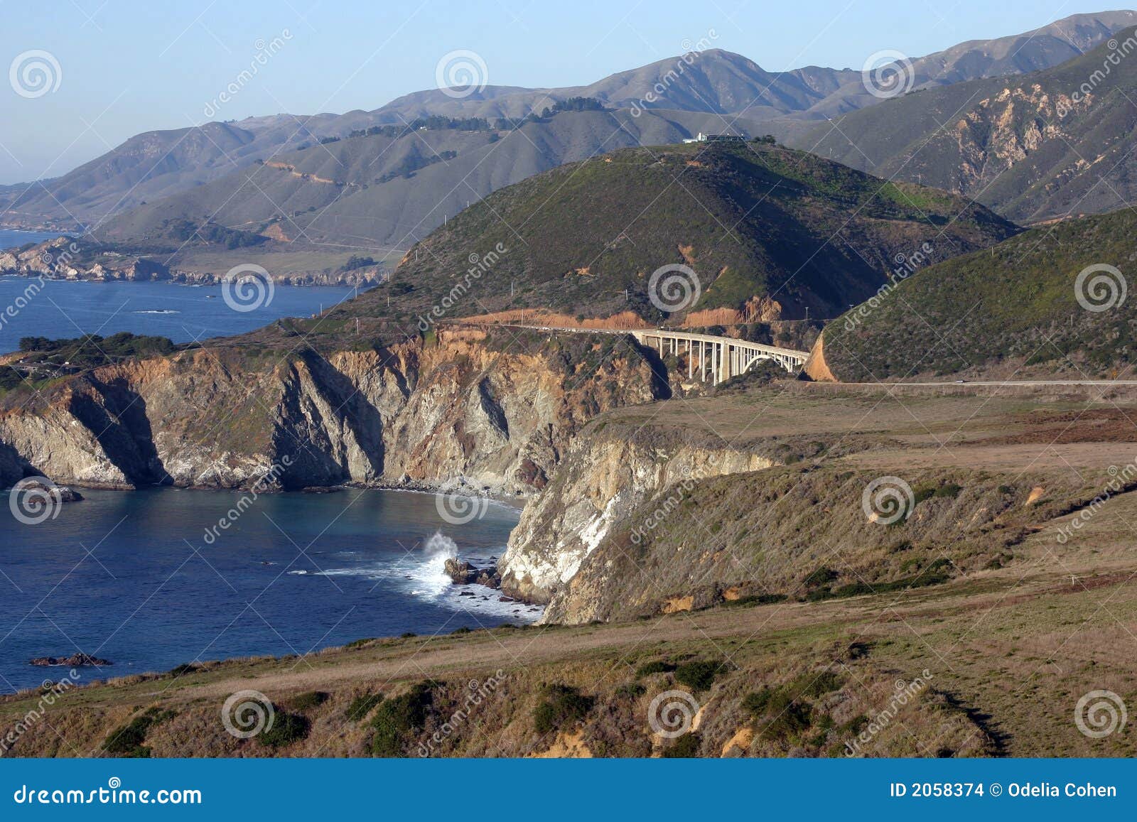 California, Route no. 1 stock photo. Image of united, line - 2058374